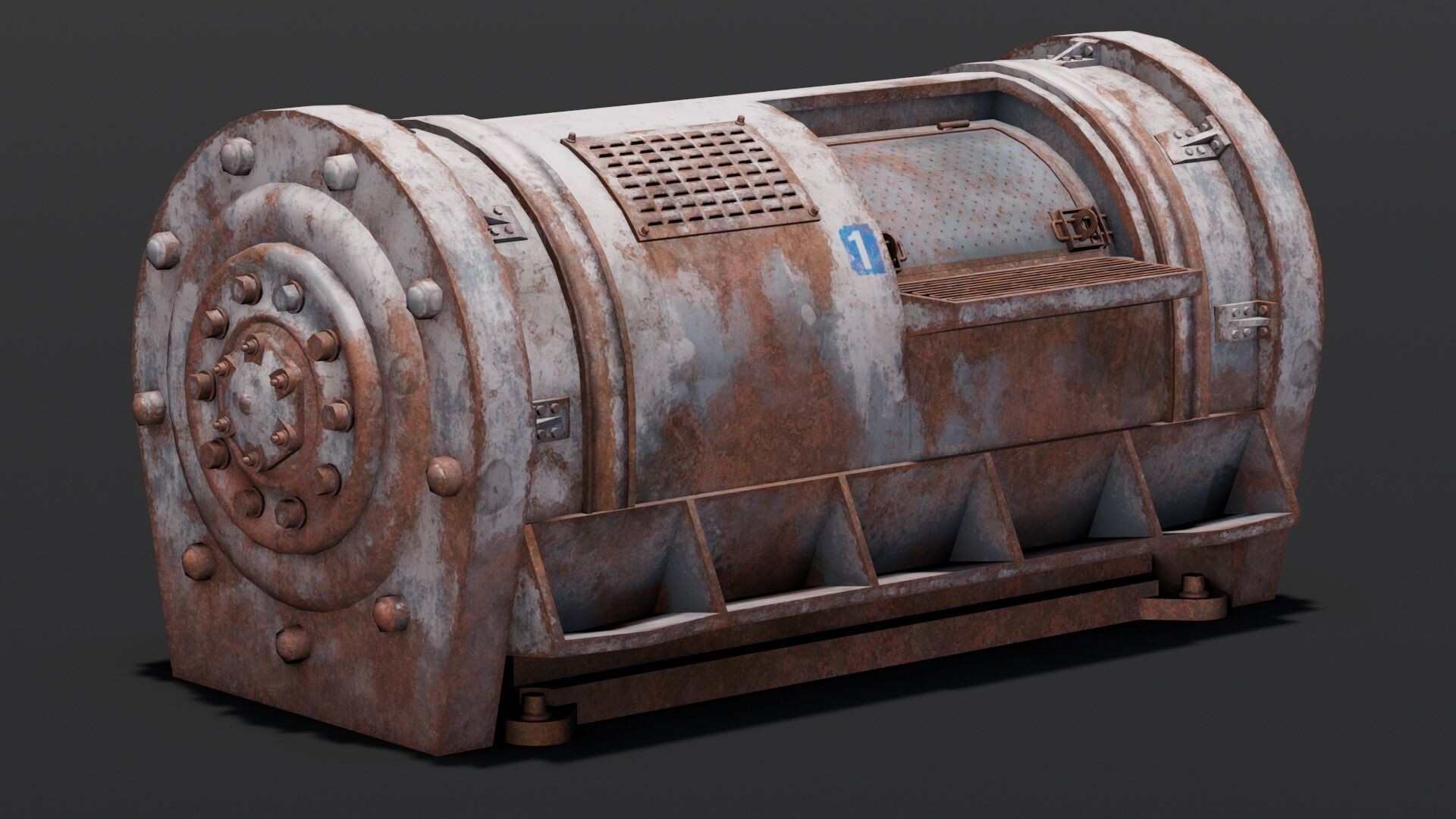 ArtStation - rusted laundry machine 3d
