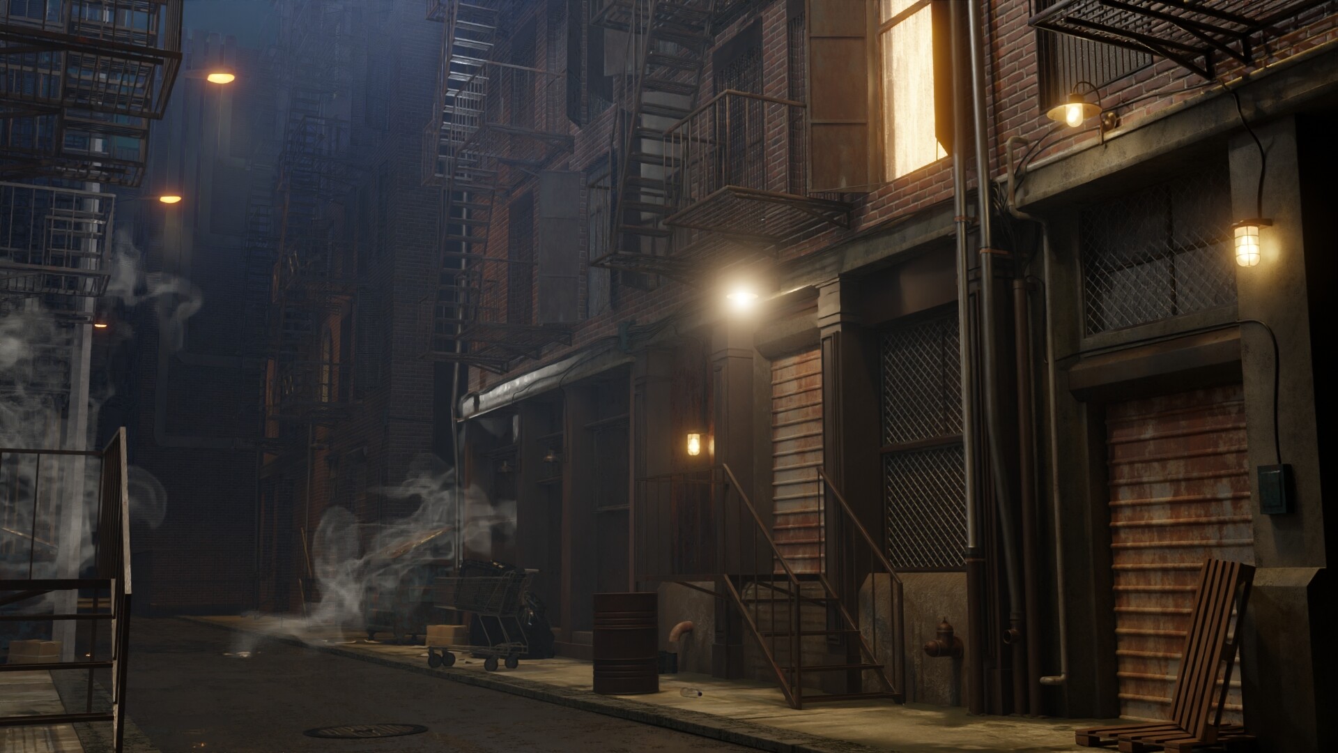ArtStation - Atmospheric dark street