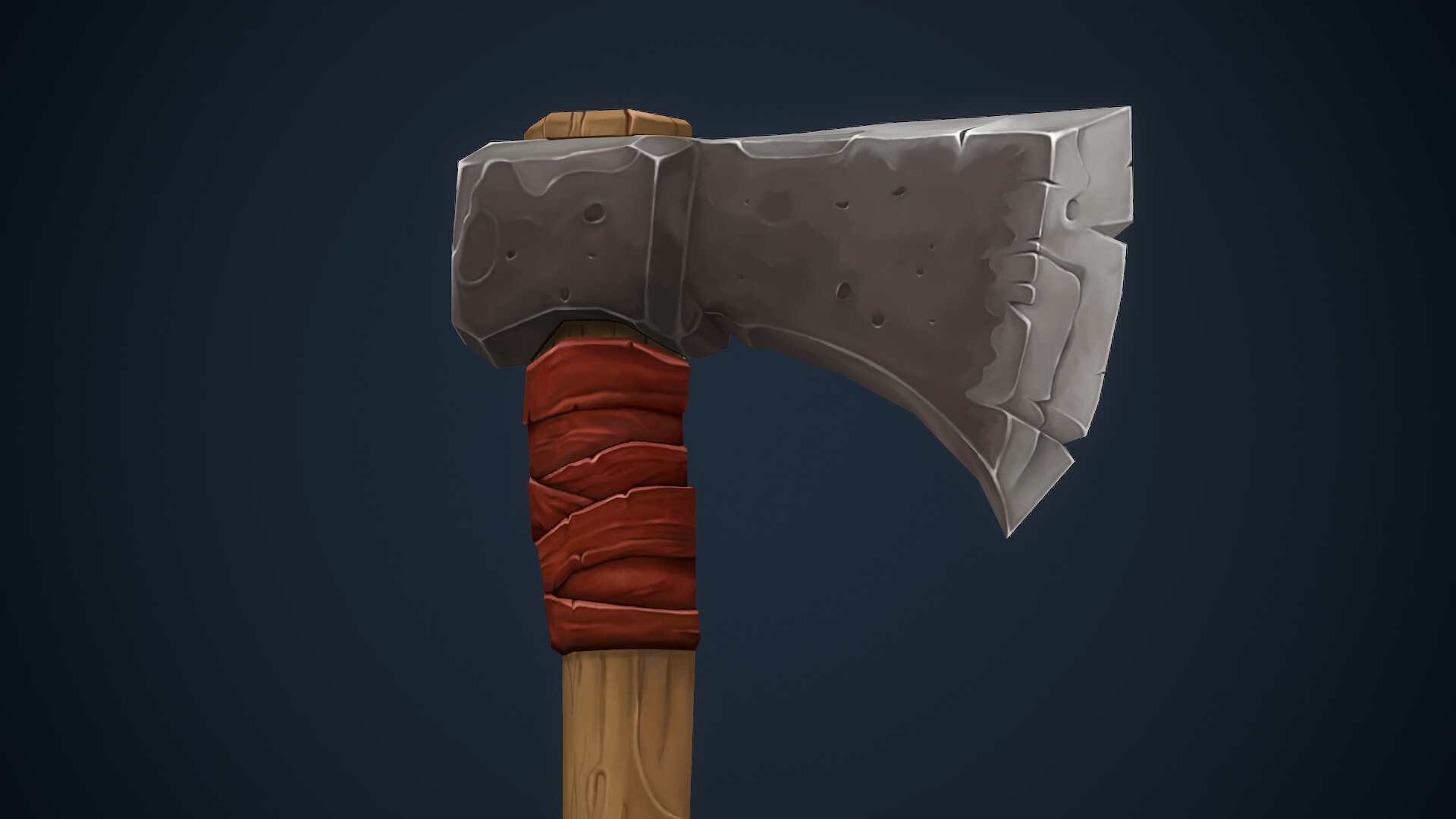 ArtStation - handpainted wood axe