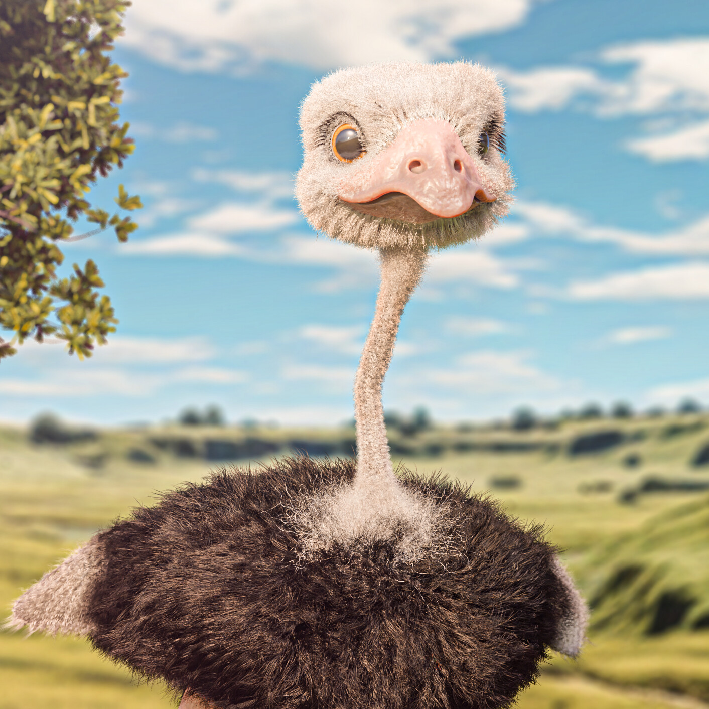 ArtStation - Ollie the Ostrich