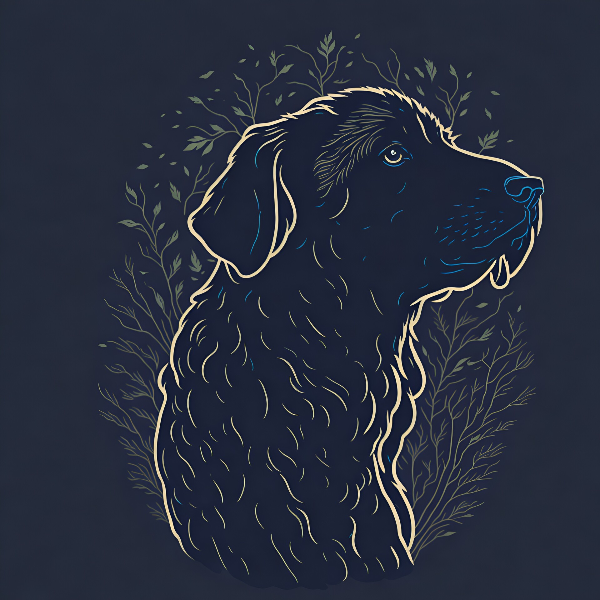 ArtStation - Enchanted Canine: The Mysterious Labrador in the Magic Forest!