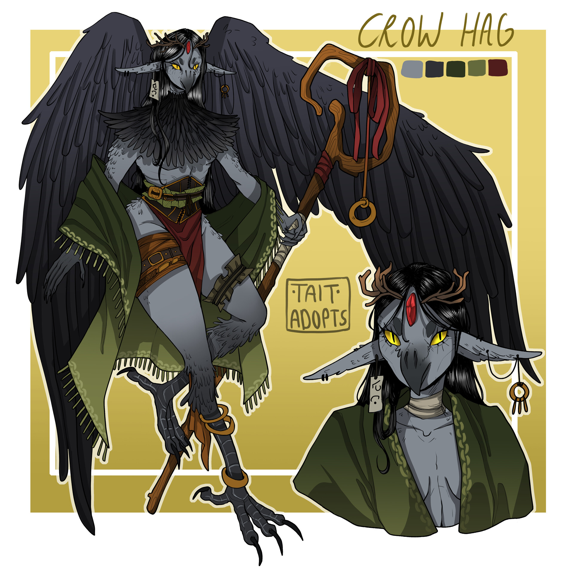 ArtStation - Crow hag adoptable
