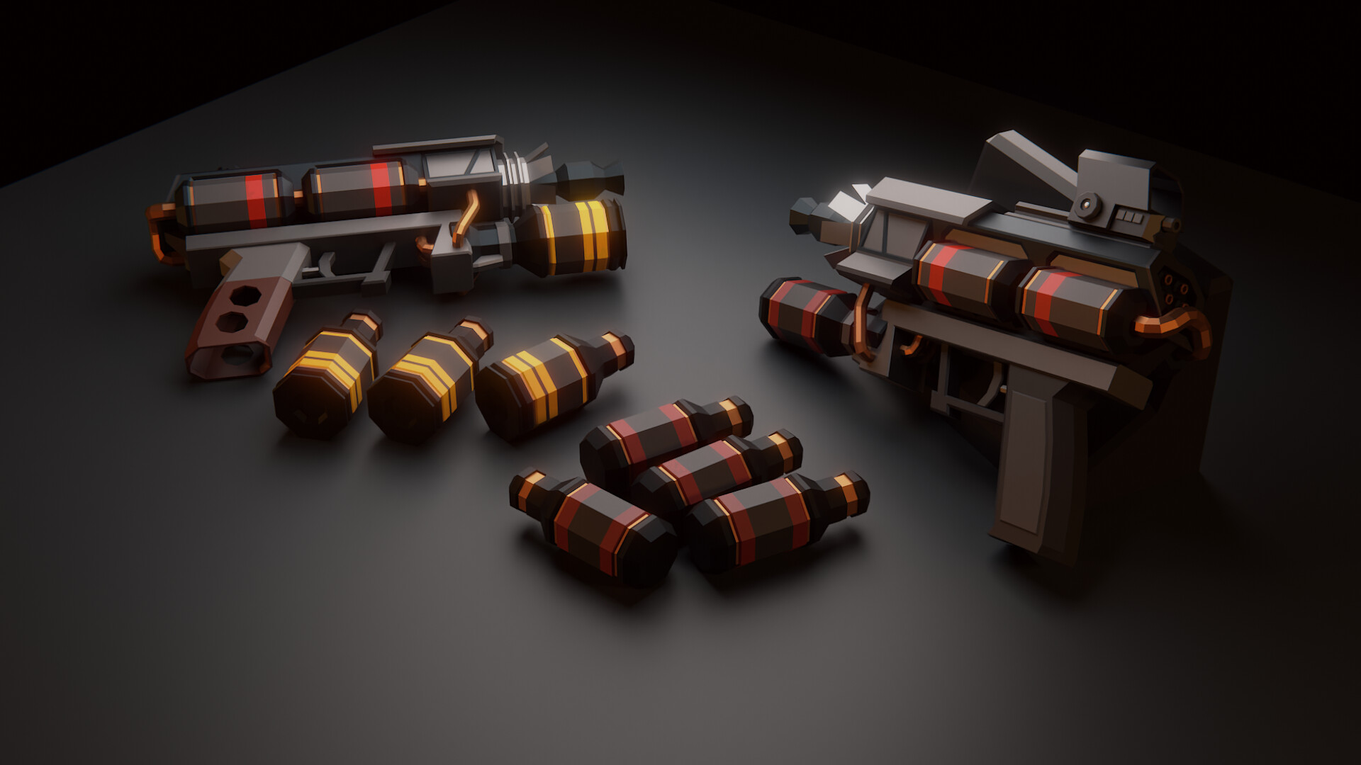 ArtStation - Lowpoly Ray Gun pistol