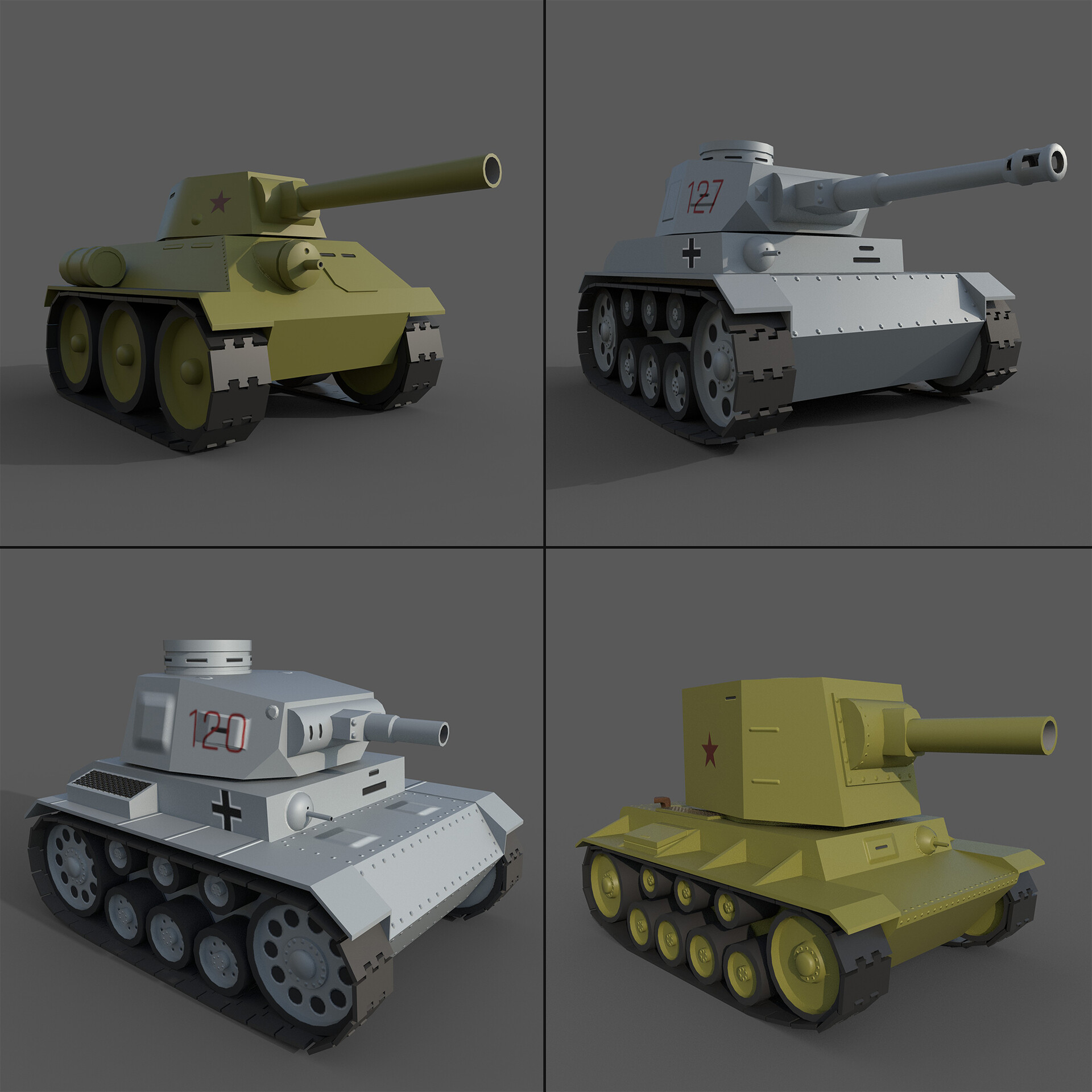 ArtStation - Cartoon tanks