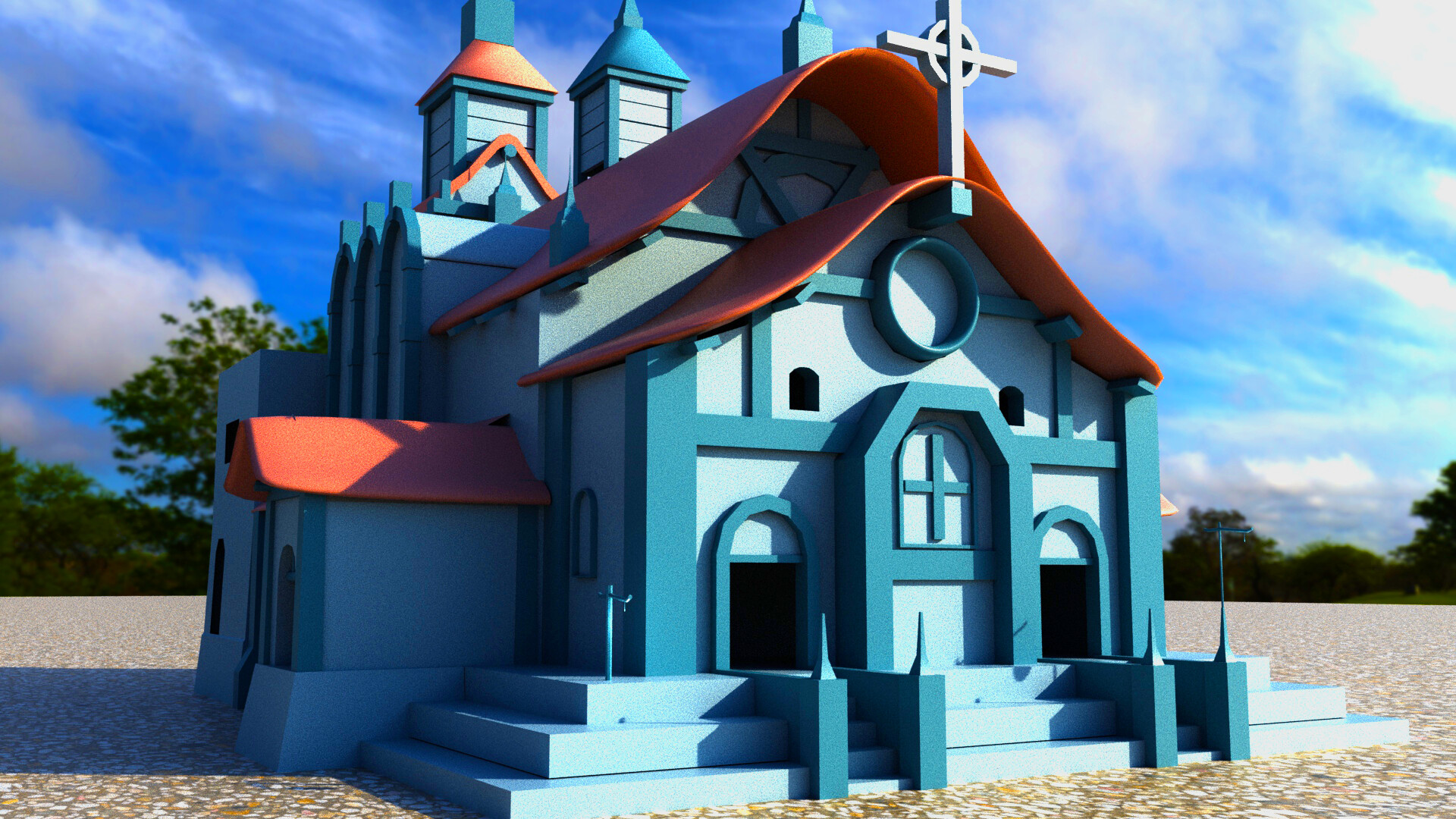 ArtStation - Props modelling (Church)