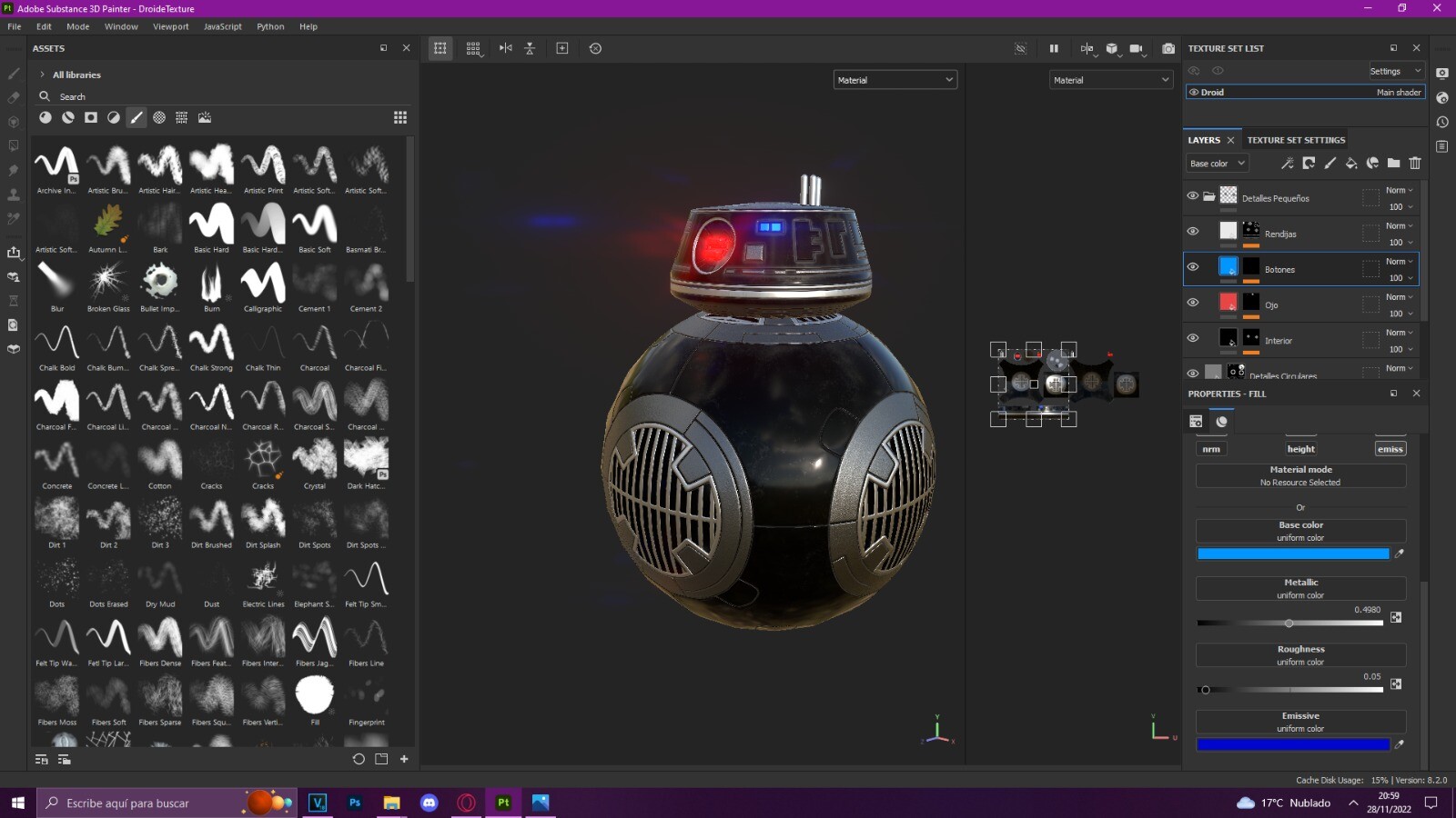 TanilloGame - BB-9E 3D PROYECT (Modeling, Textures and finishes)