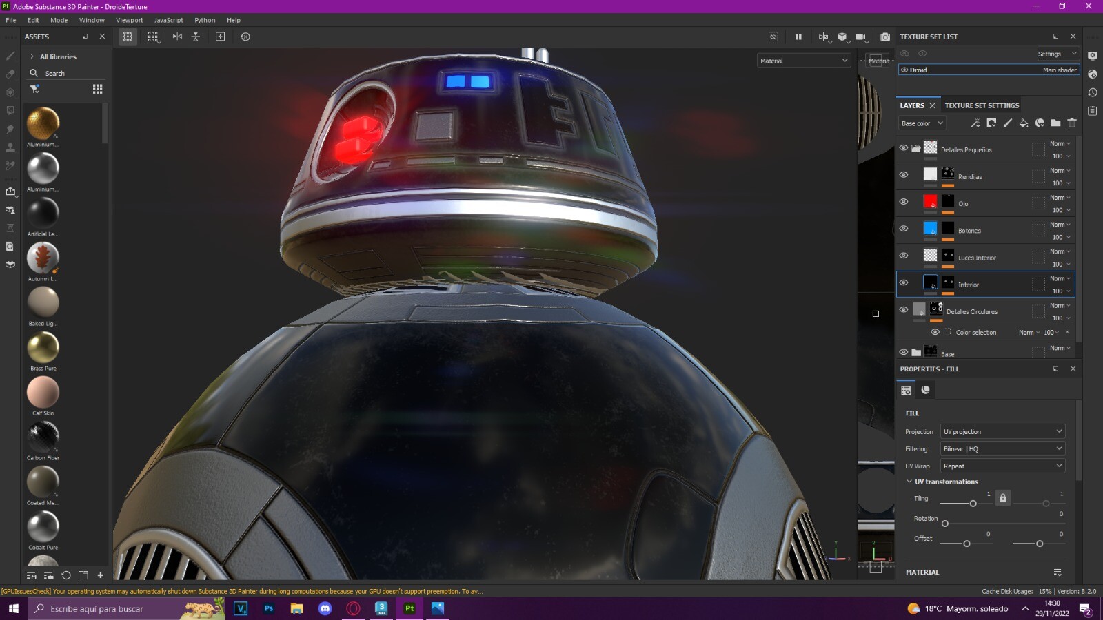 TanilloGame - BB-9E 3D PROYECT (Modeling, Textures and finishes)