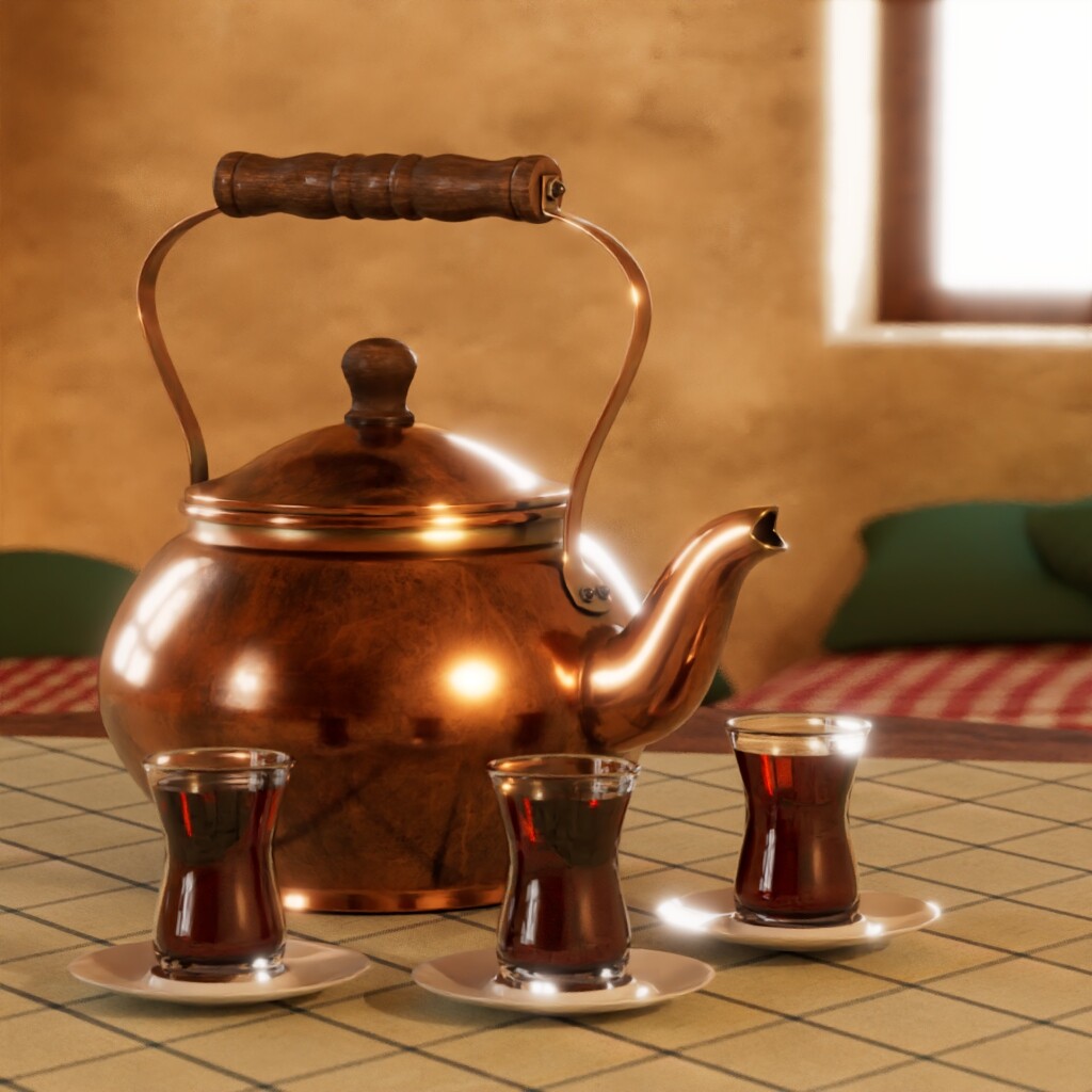 ArtStation - Azeri Tea Set