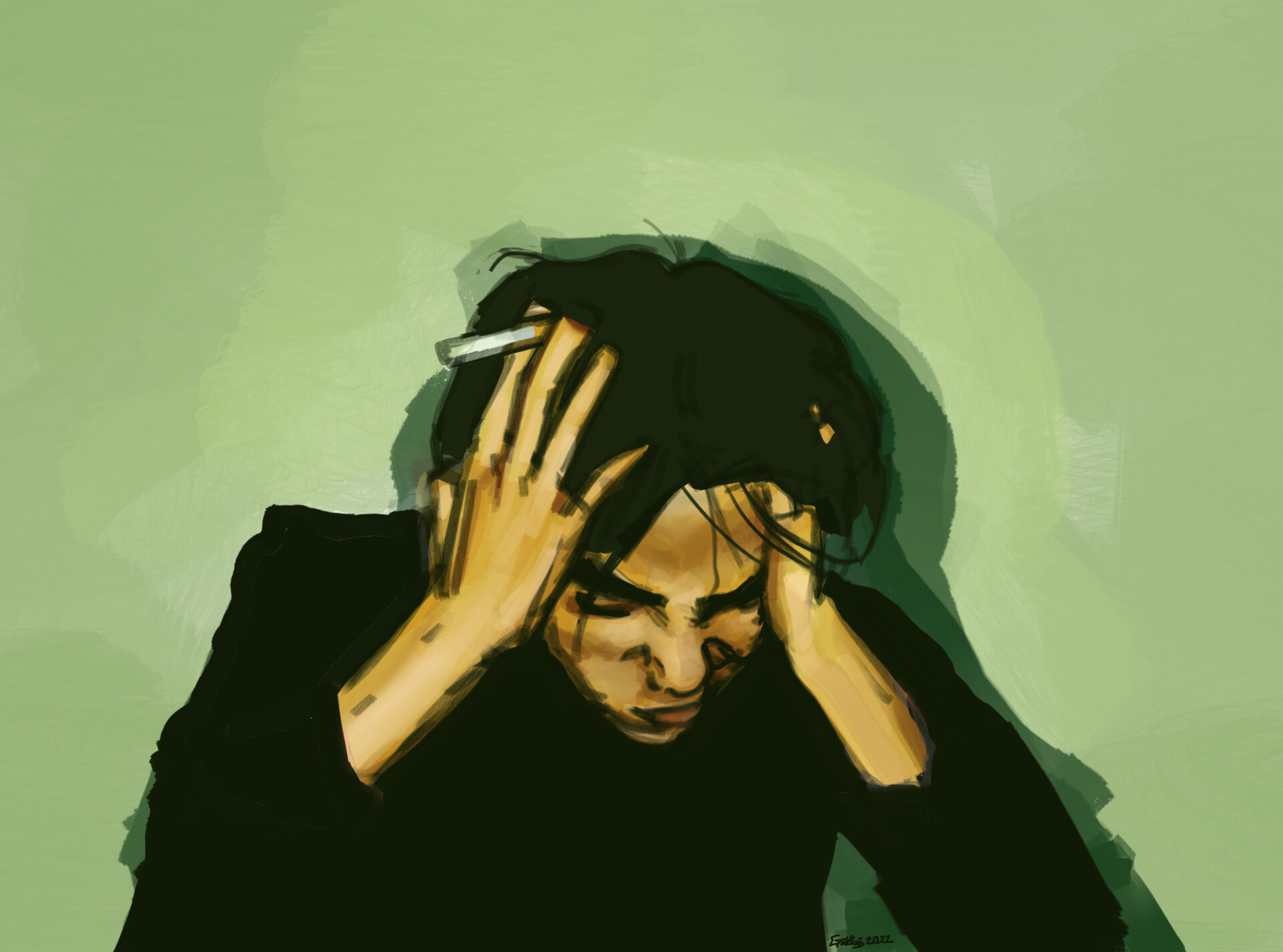 depressed drawing guy