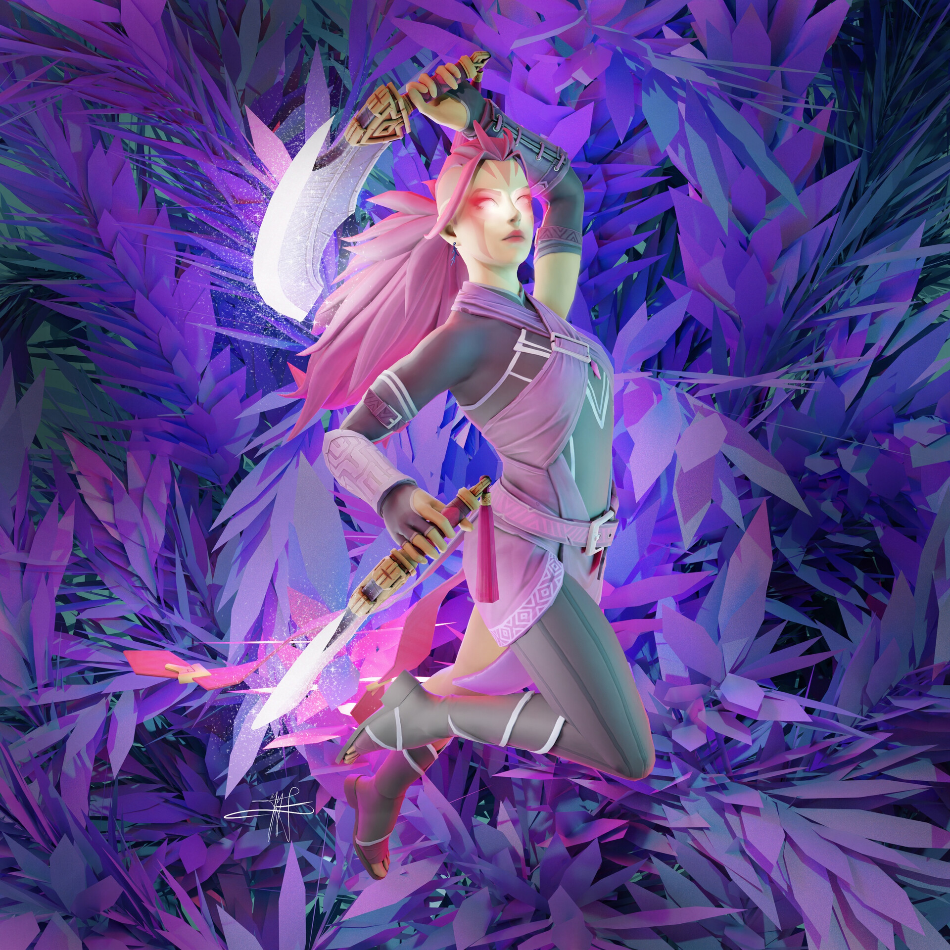 ArtStation - 3d model of the Antimage - girls from Dota 2