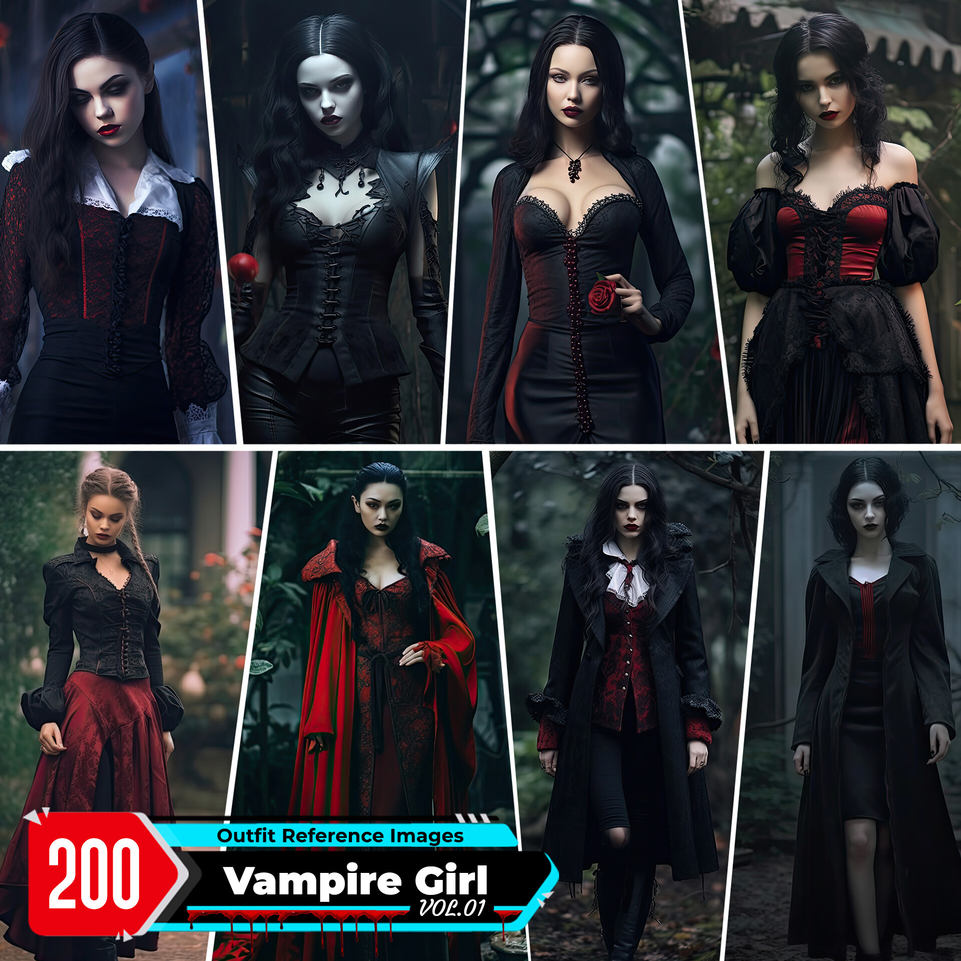 ArtStation - Vampire Girl VOL.01 | 4K Reference Images