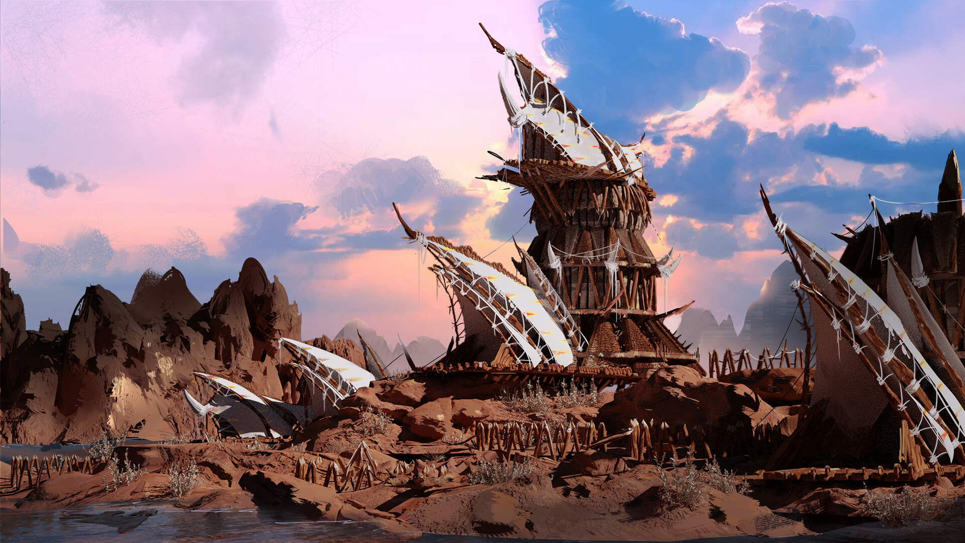 ArtStation - Orc Village