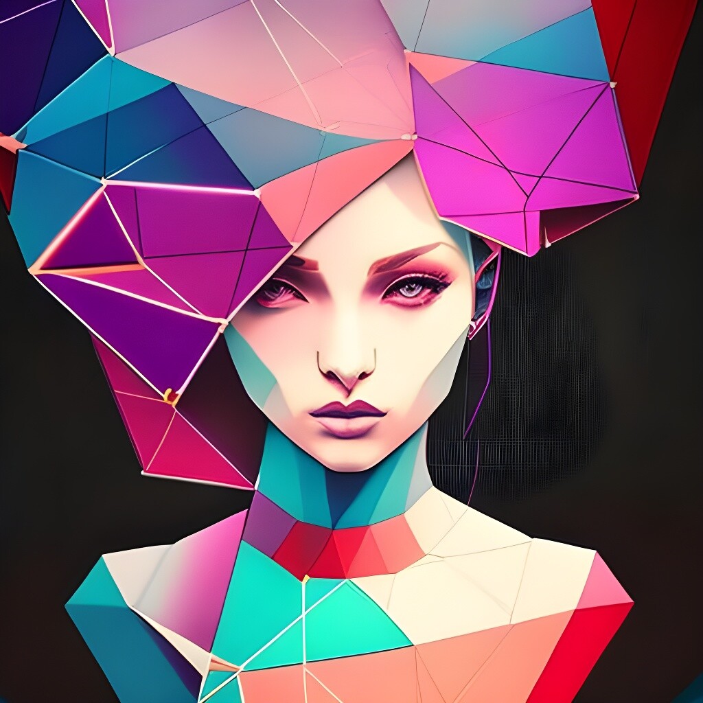 ArtStation - geometric art portrait #4