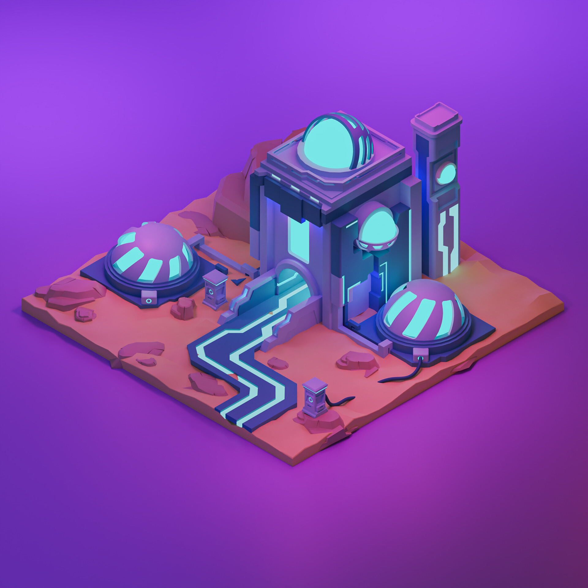 3D low poly Sci Fi game environment by Dhrubo Majumder — ProUser.Me