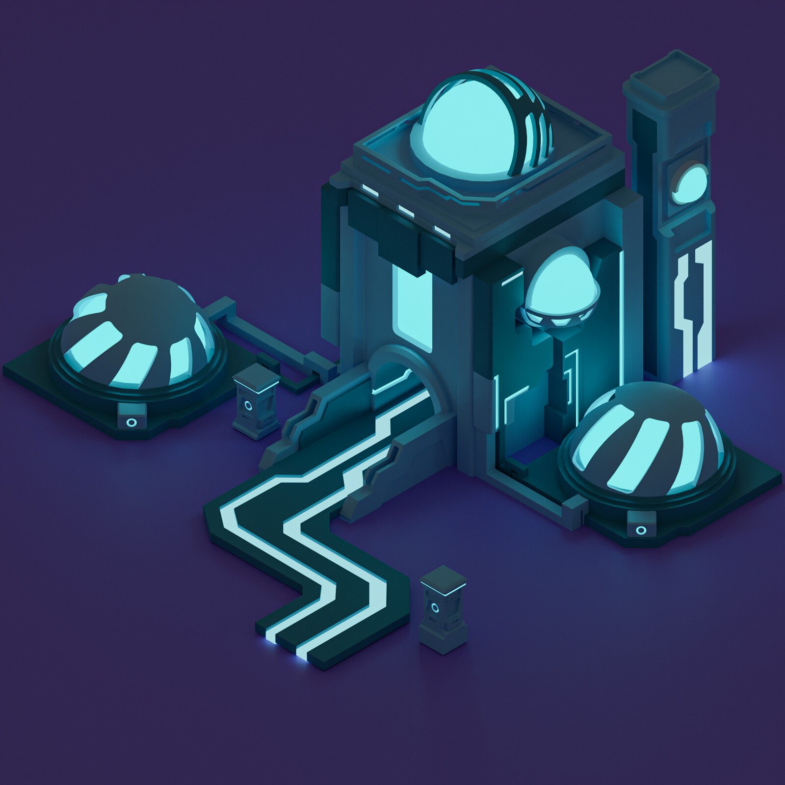 Dhrubo Majumder - 3D low poly Sci Fi game environment