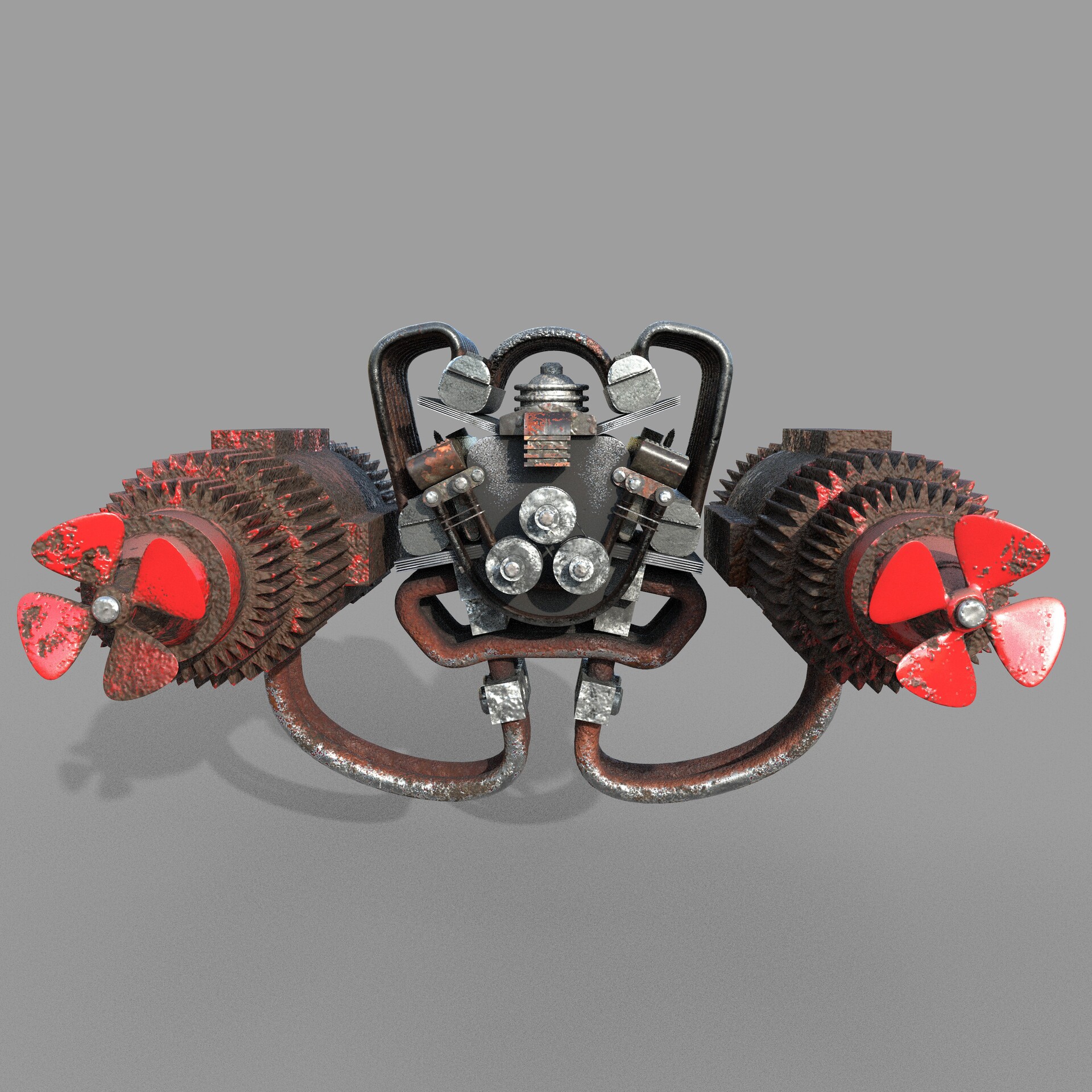 ArtStation - 3D Modeling / boat engine /engine/prop/Pros Assets /hard ...