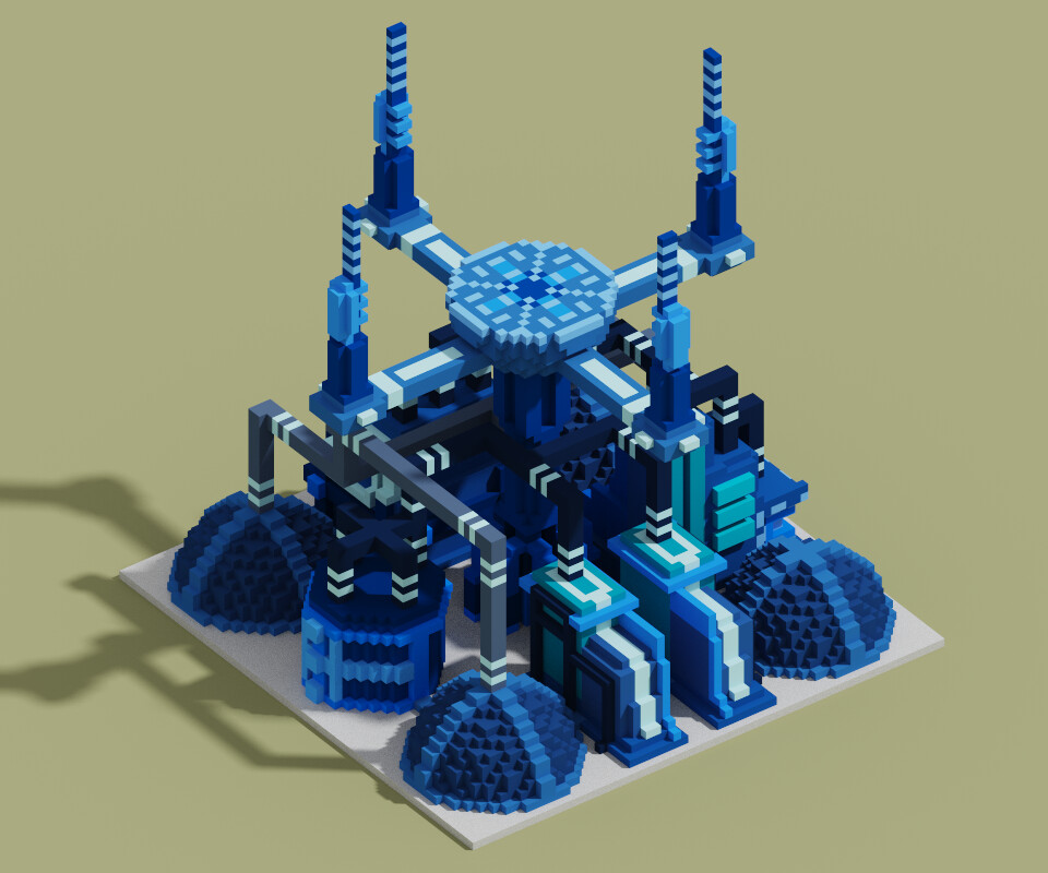 ArtStation - Voxel 3D building for game
