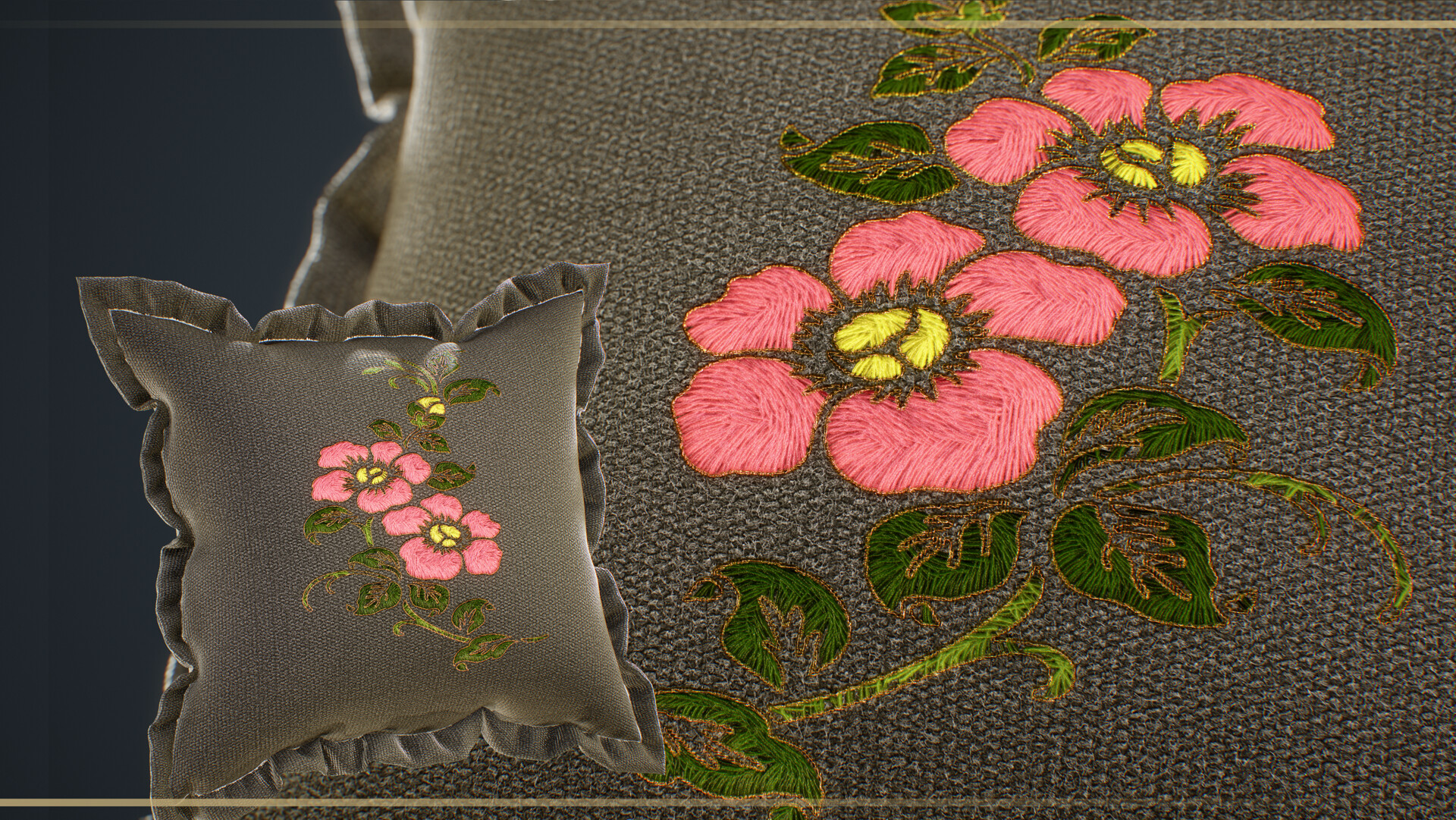 ArtStation - Flora embroidery Material