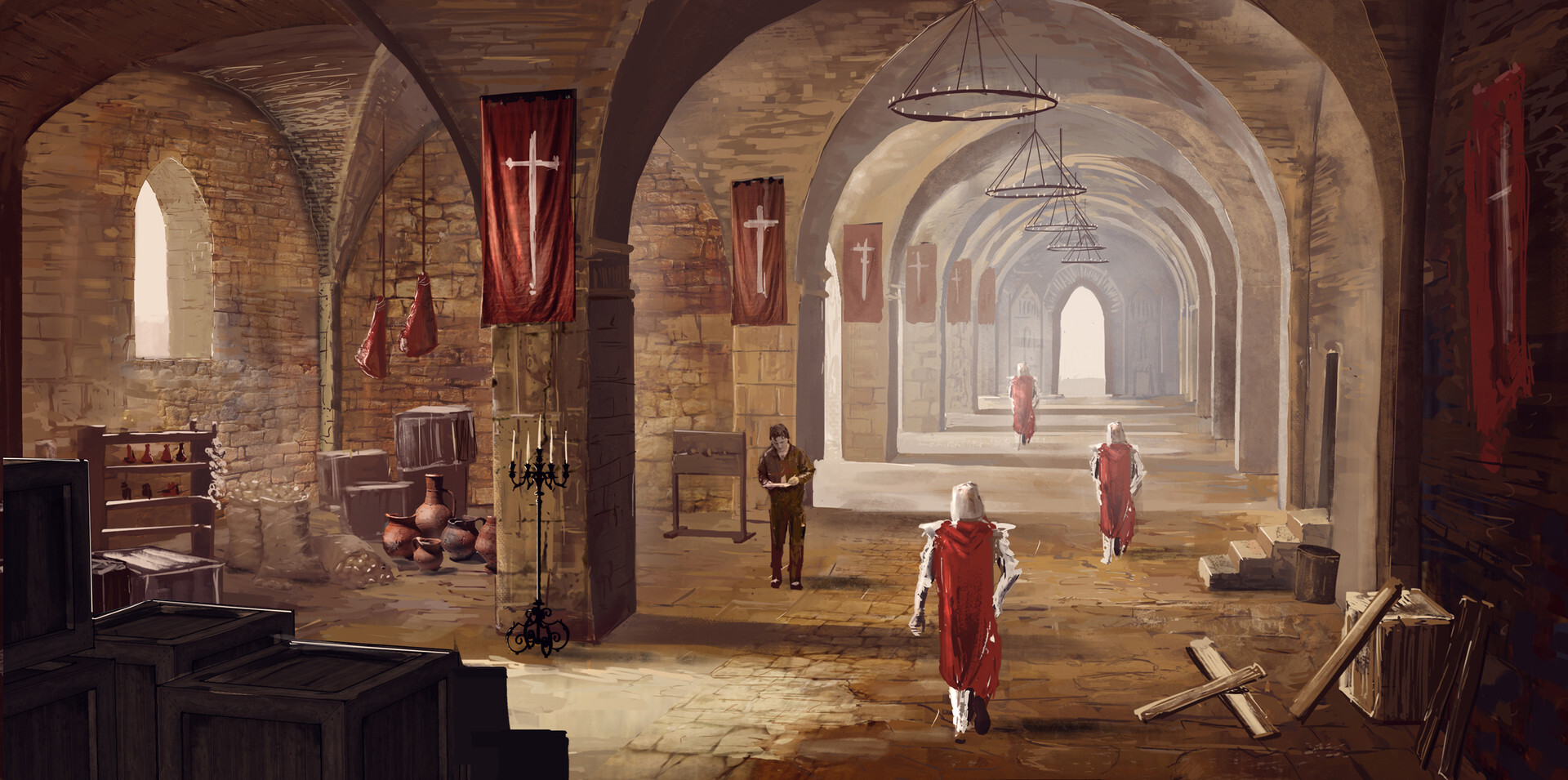ArtStation - Medieval Underground Storageroom