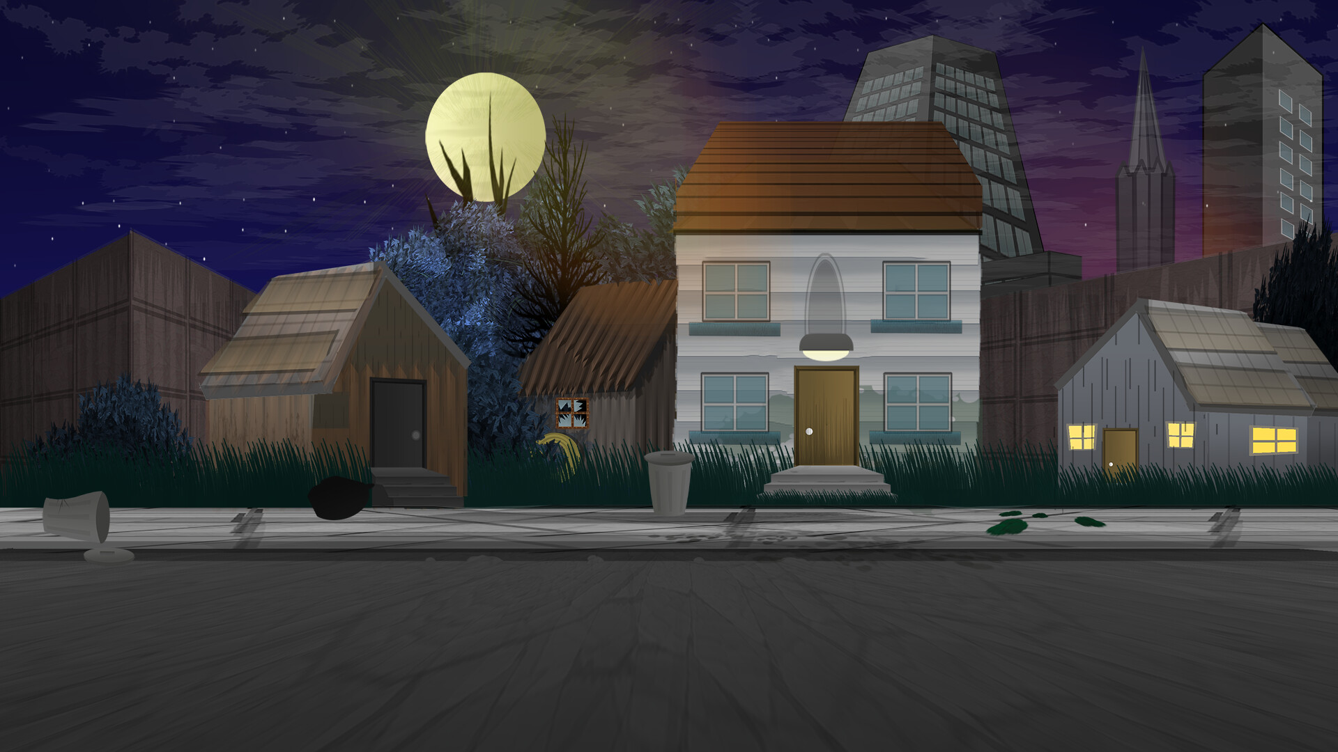 City Street Side View