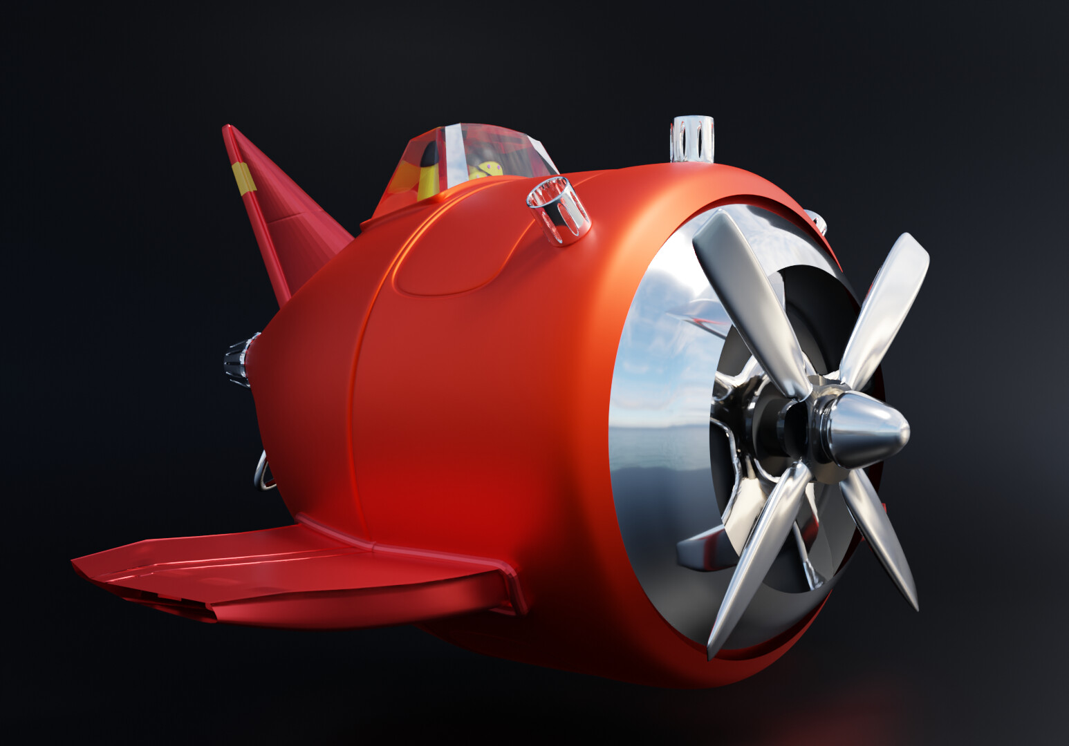 ArtStation - Cartoon Aircraft scene