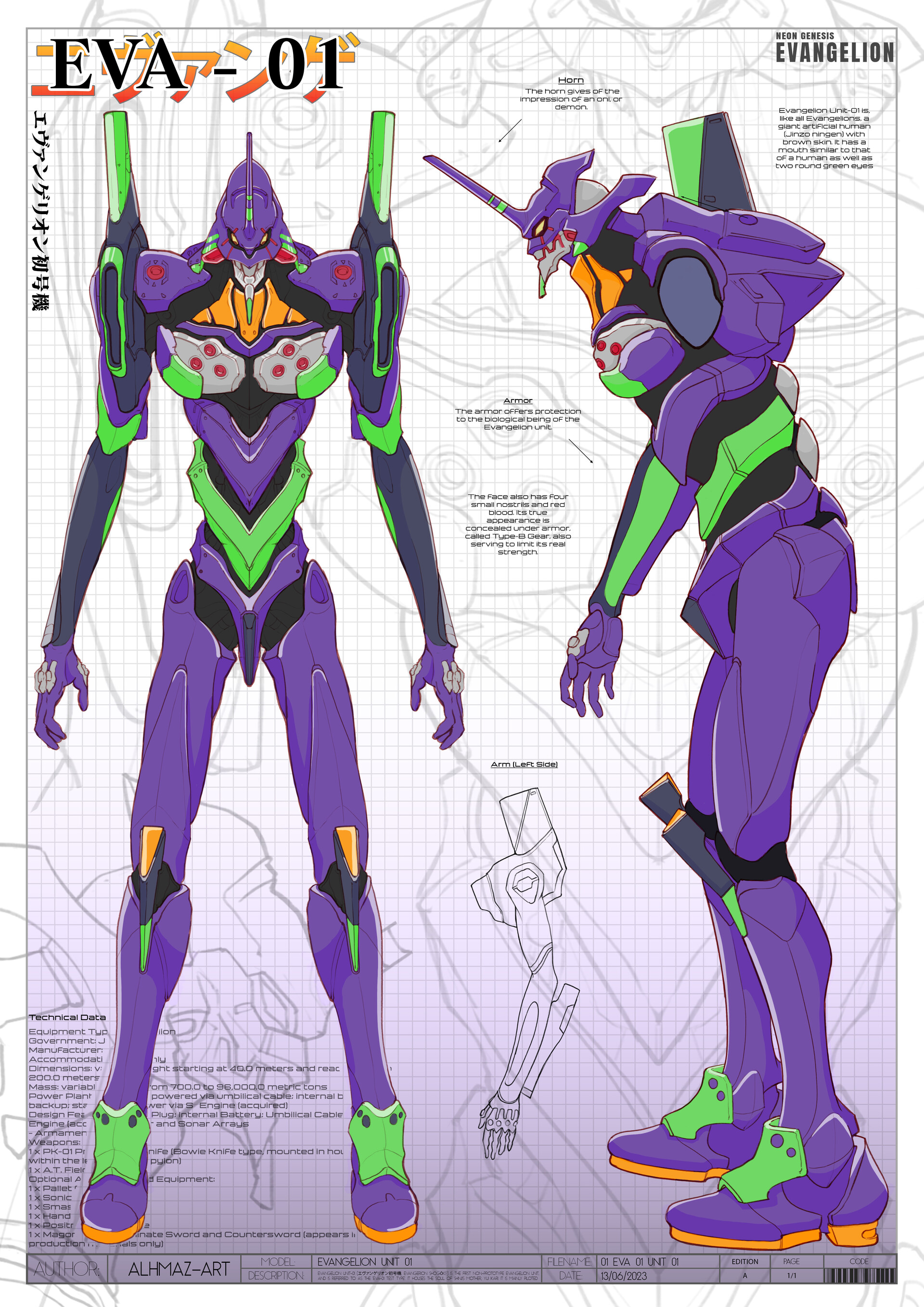 ArtStation - EVA 01 Blueprint
