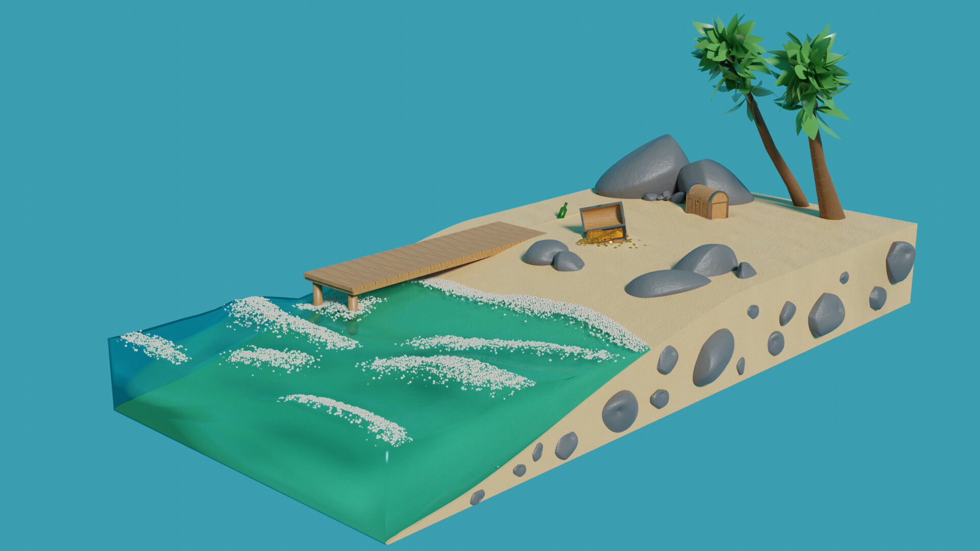 ArtStation - Stylised Beach