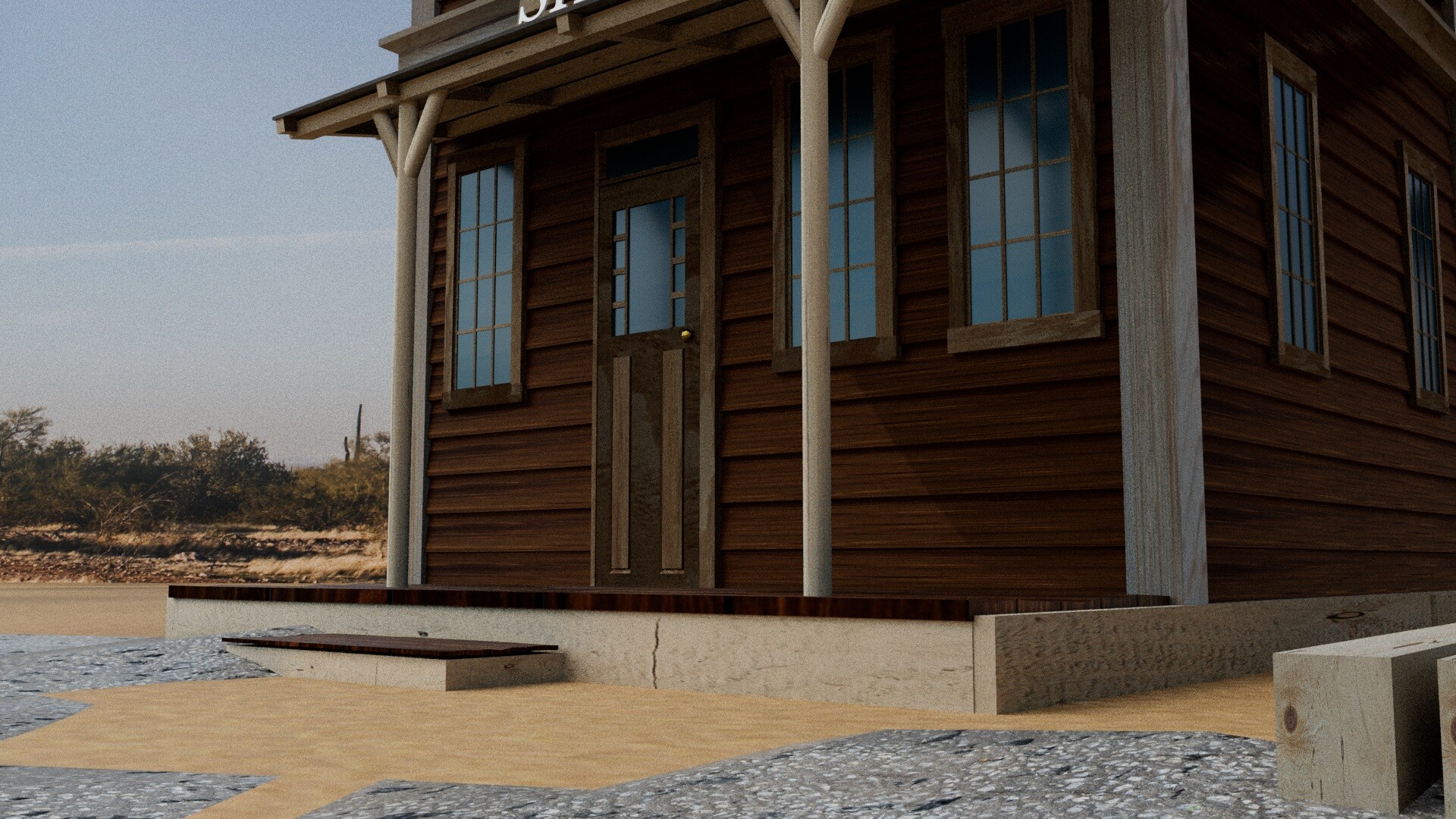 ArtStation - Sheriff's office building