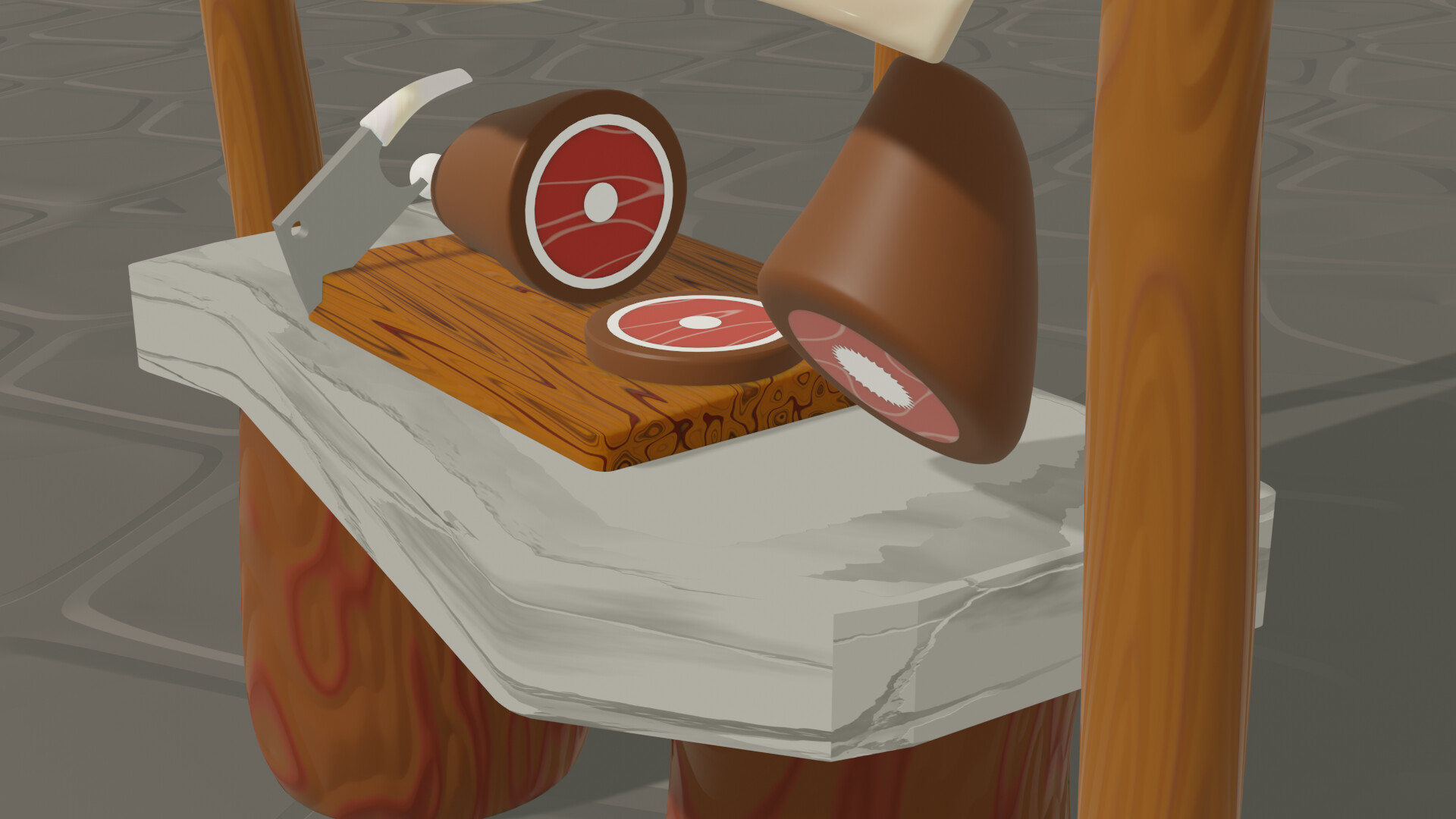 ArtStation - Medieval butcher shop