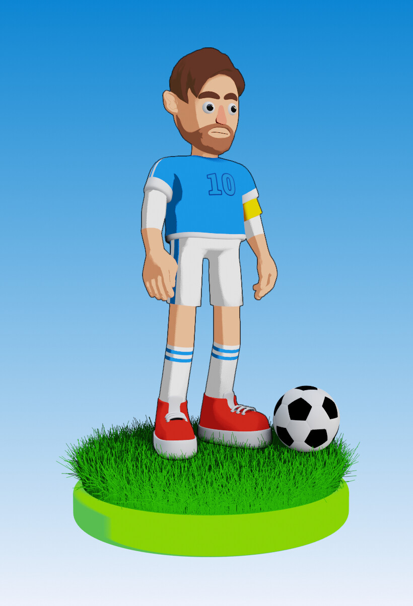 ArtStation - cartoon messi