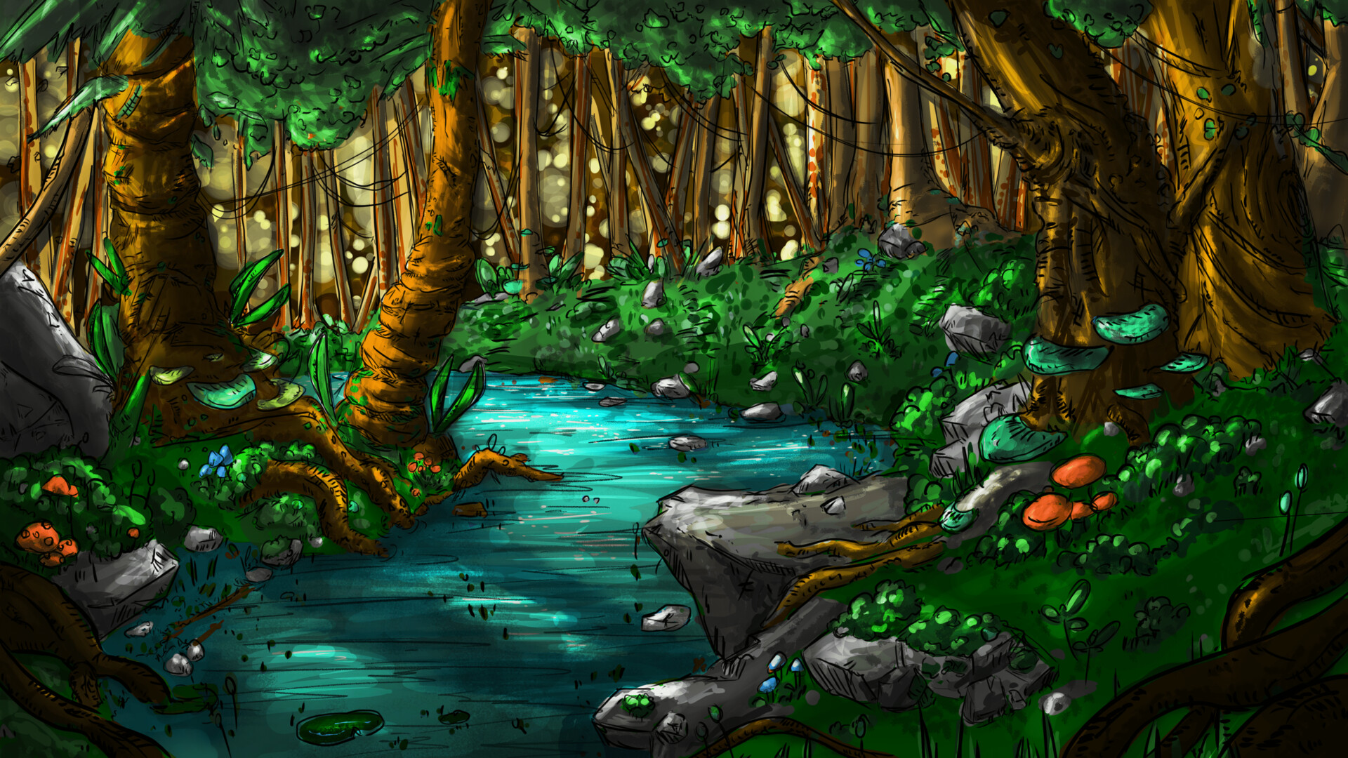 ArtStation - Forest Sketches