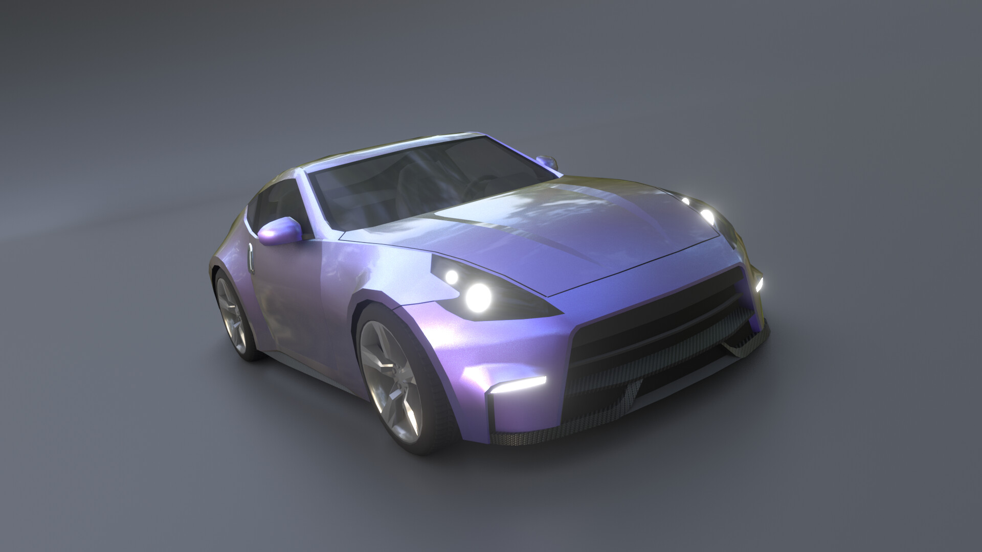 ArtStation - Gameready lowpoly model of Nissan 370z