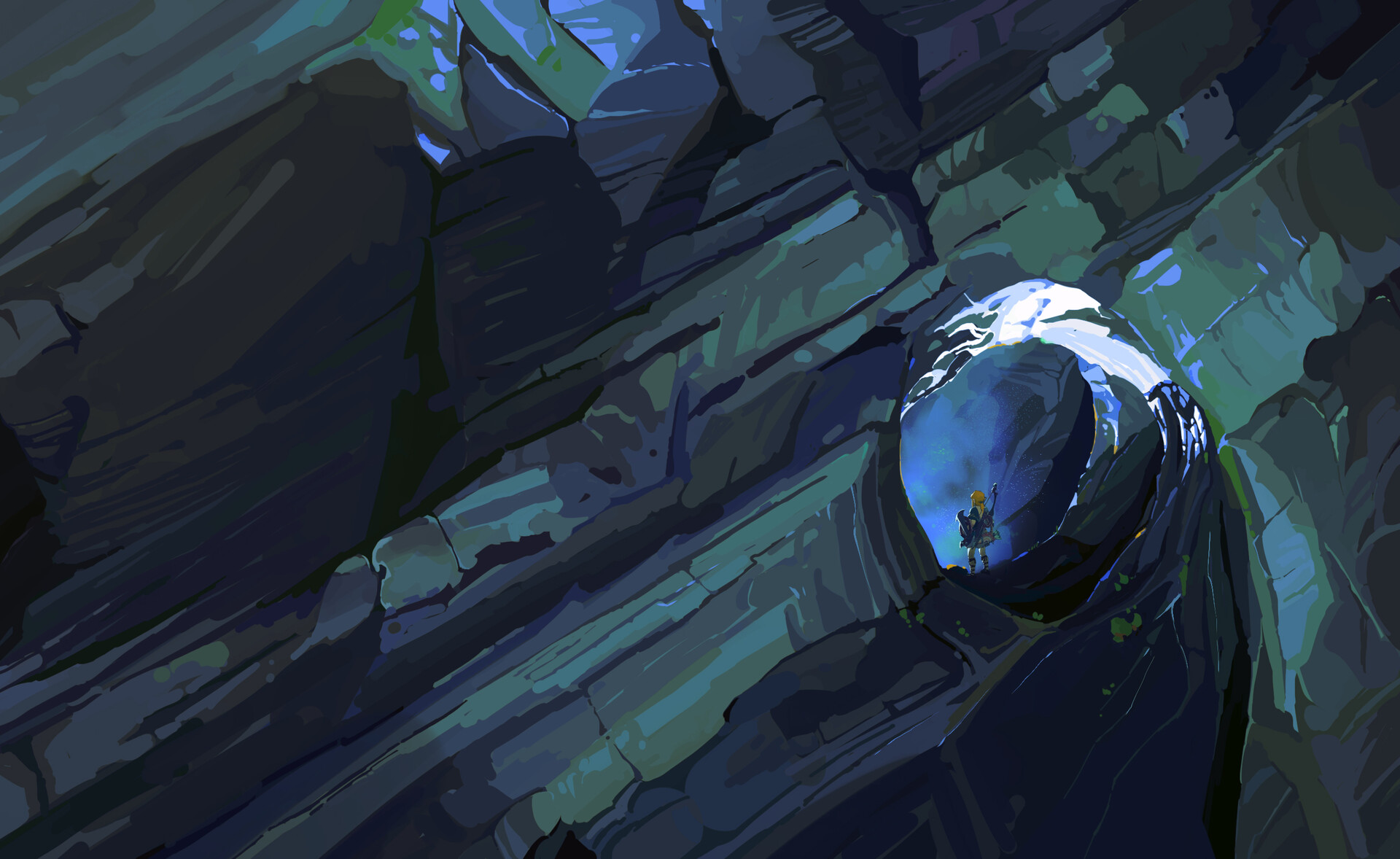 ArtStation - New discovery cave ZELDA FANSART