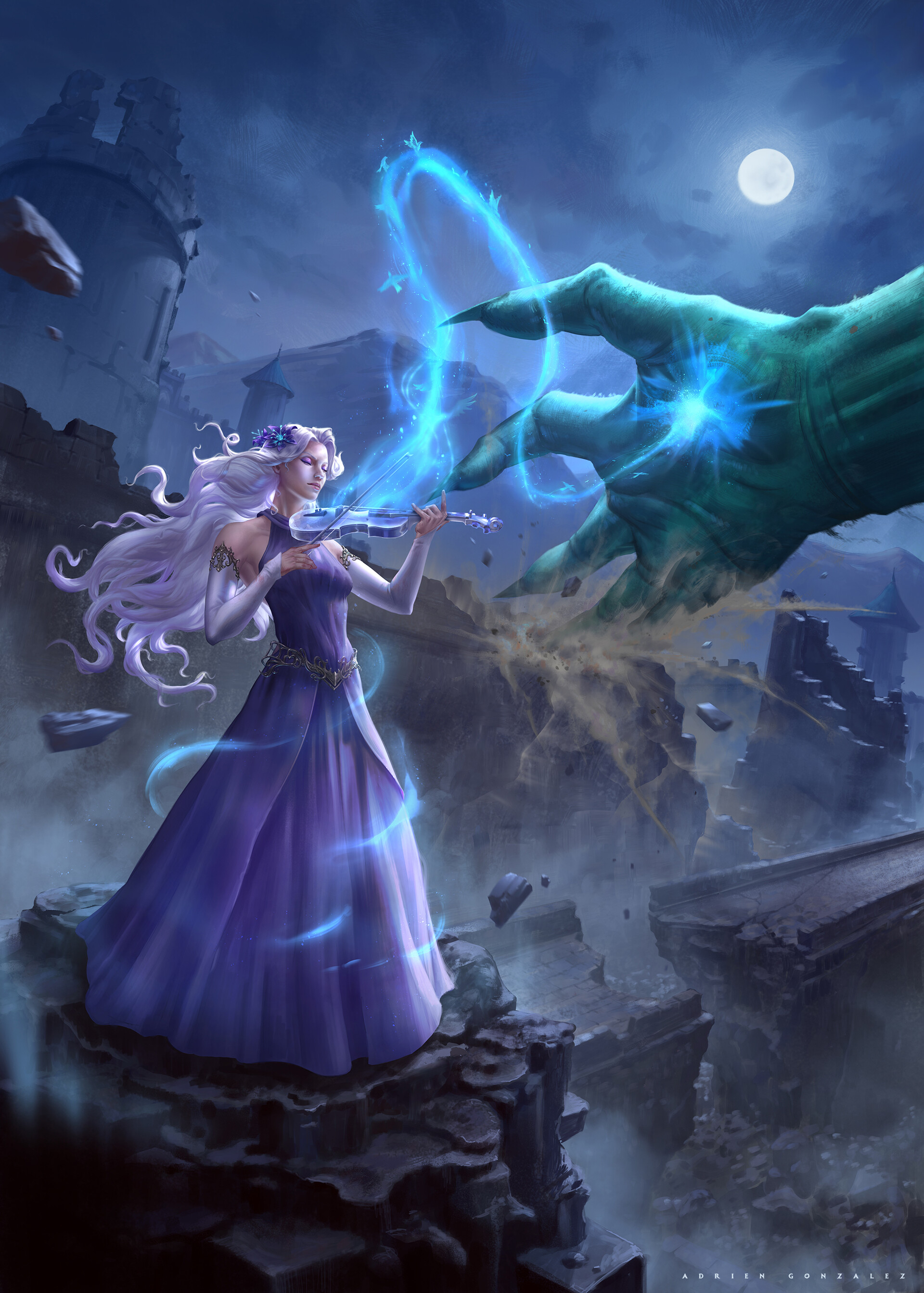 ArtStation - Kryptik TCG Card Illustration - Desperate Crescendo