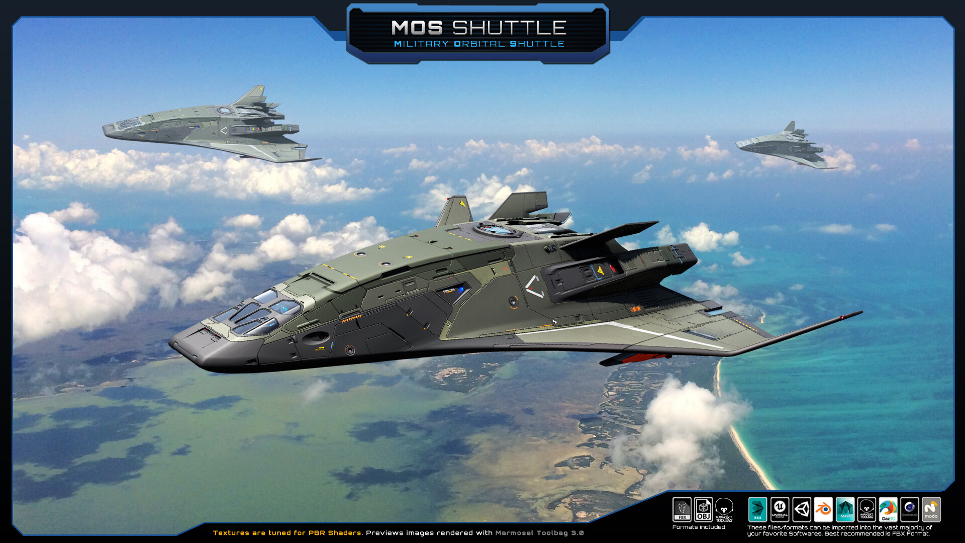 ArtStation - MOS - Shuttle / Military Orbital Shuttle