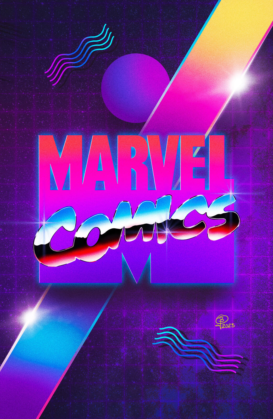 Joseph Burke - Vintage Marvel Vaporwave Logo