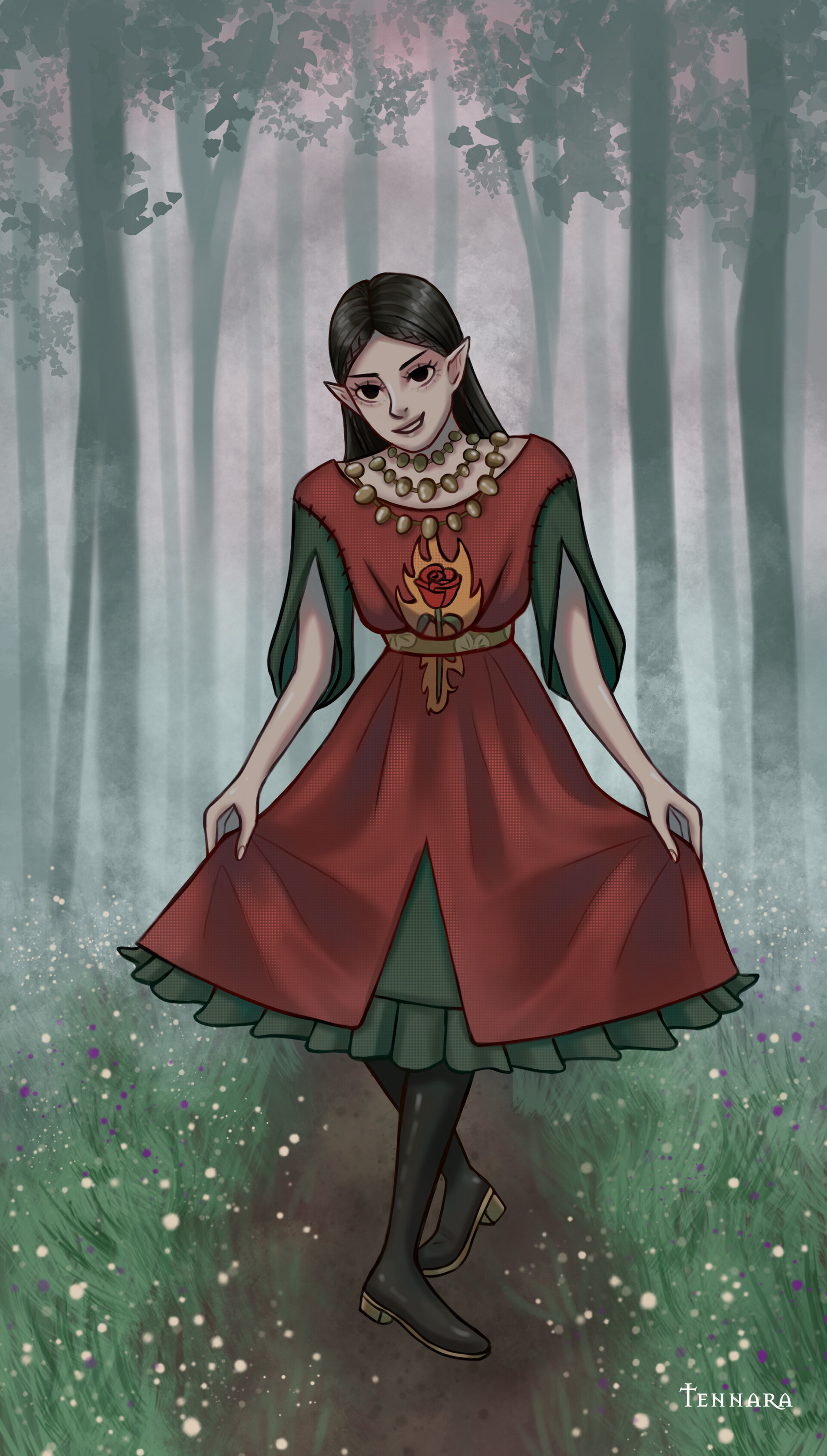 ArtStation - Toruviel in the Order of the Flaming Rose uniform