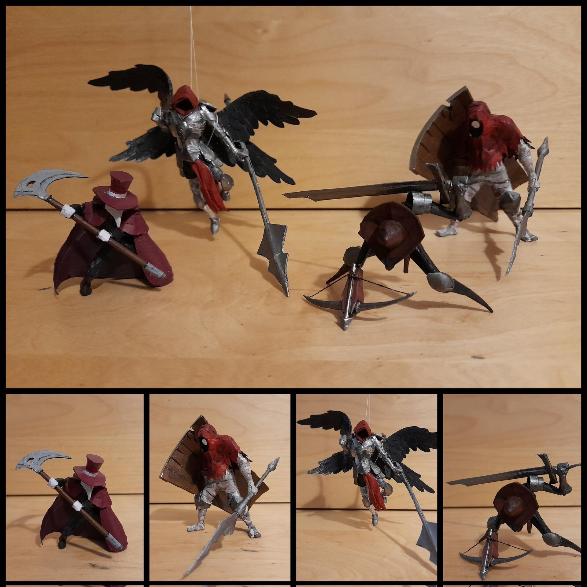 ArtStation - Paper Sculpture of four Crowsworn characters
