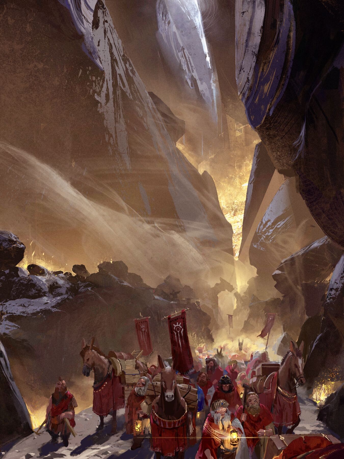 ArtStation - Yellow Crystal Cave--- Pathfinder Lost Omens