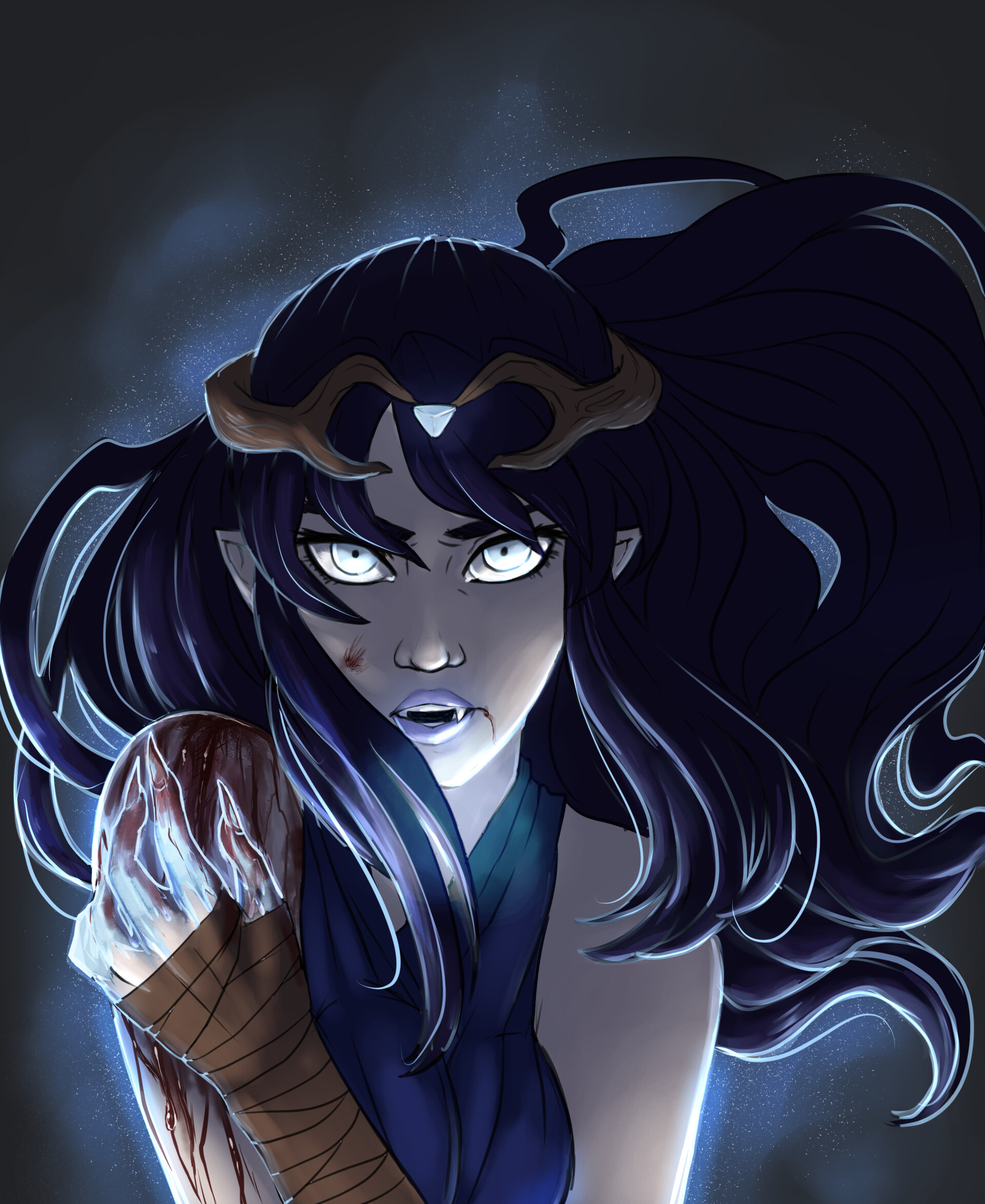 ArtStation - Winter Wolf Spirit, Kamaria