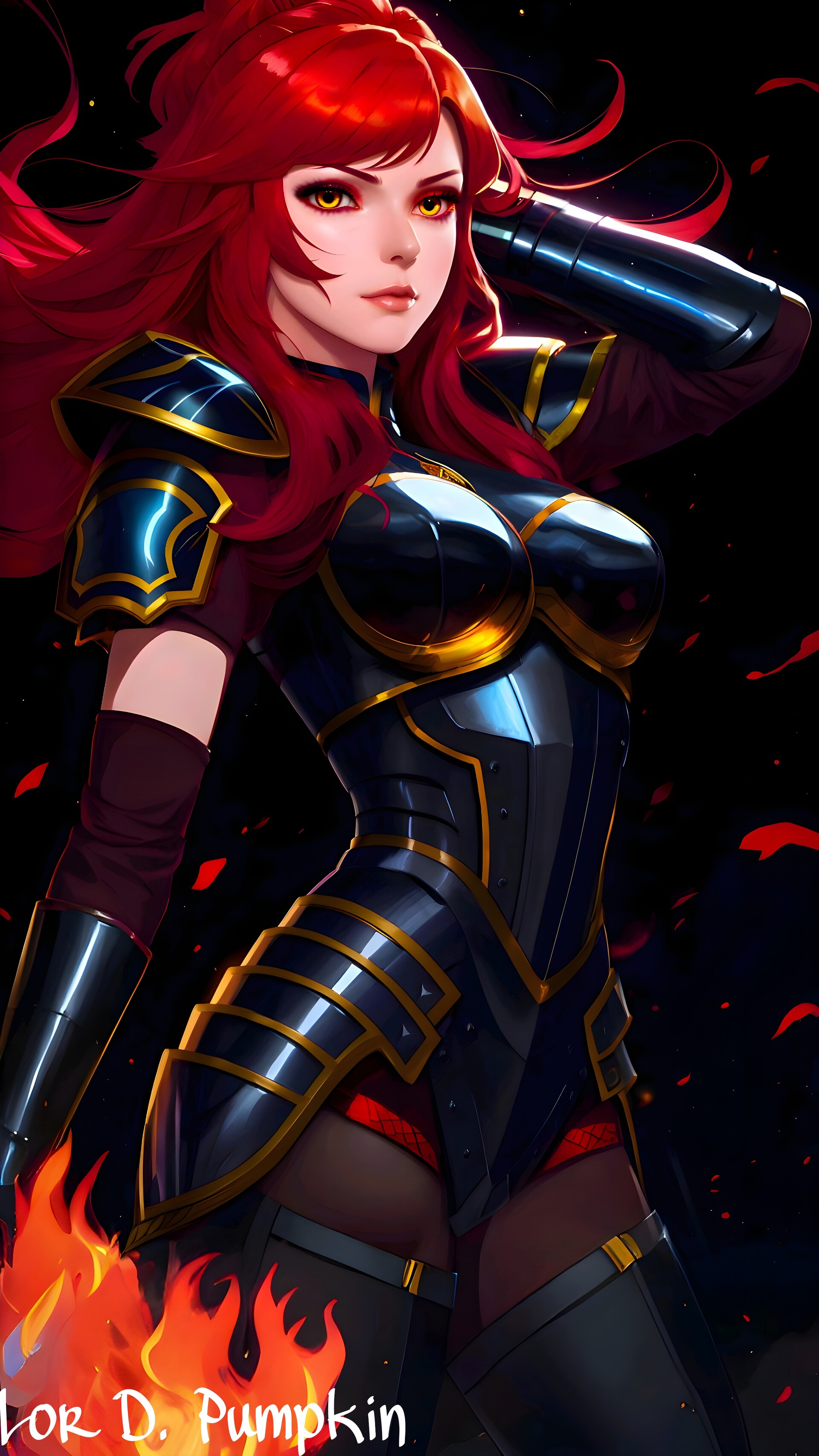 ArtStation - The princess of flames, armored! 🔥