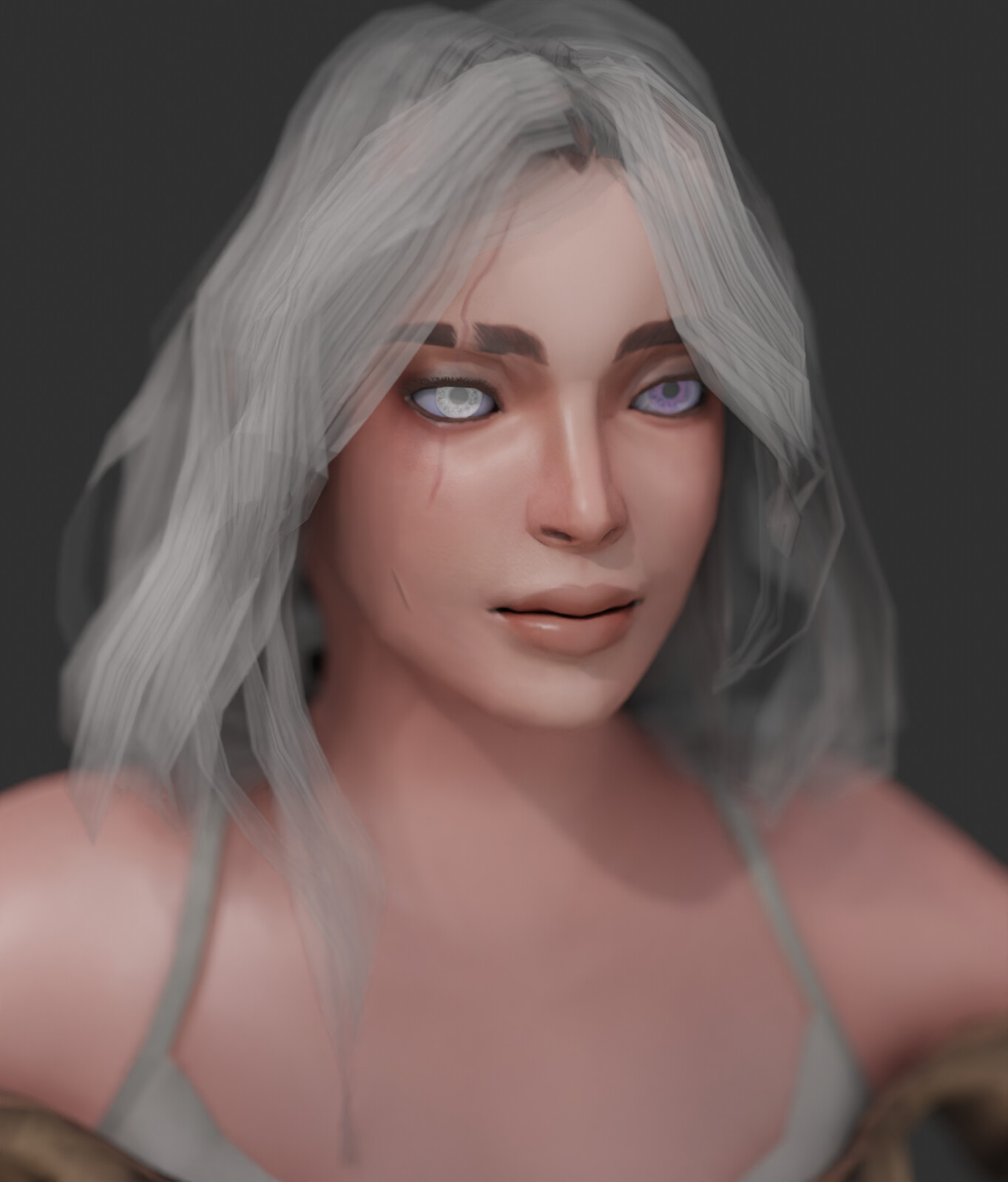 Angelic Aram - Focused Renders of Lunaris: Original Character