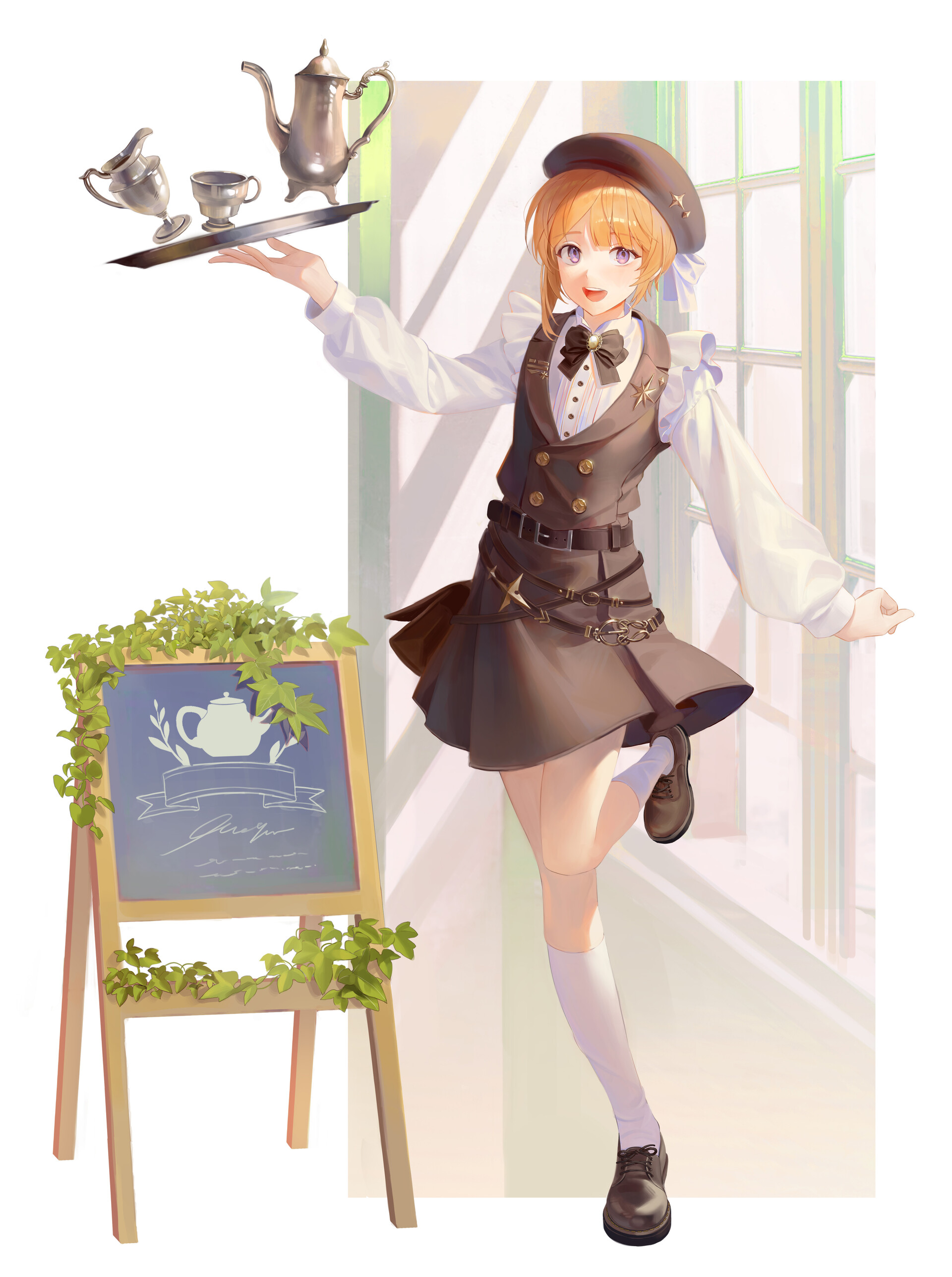 ArtStation - waitress girl