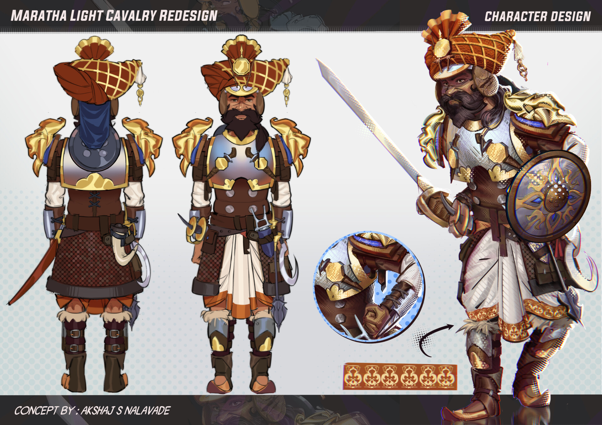 ArtStation - Light Cavalry Maratha Warrior ( Character Design)