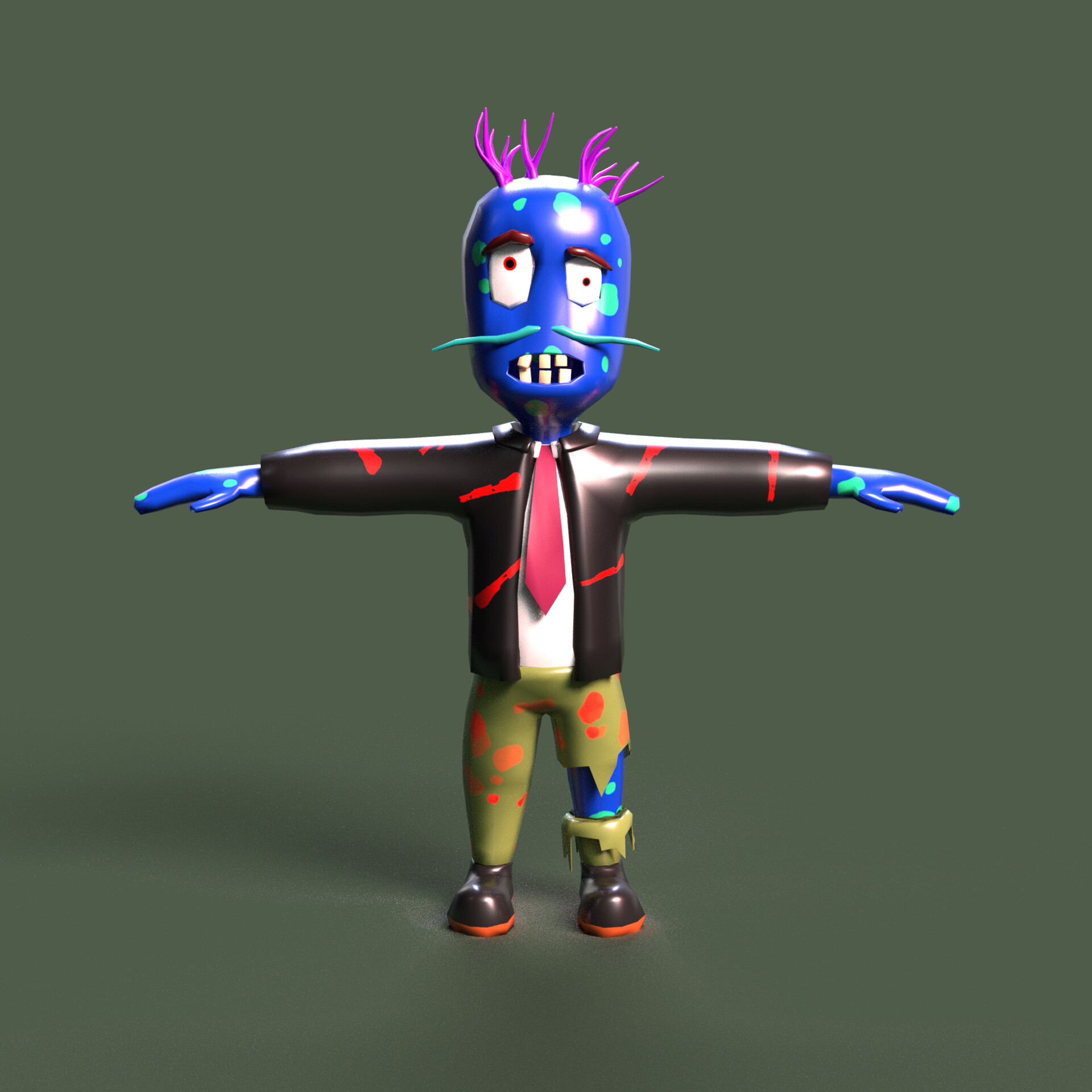 ArtStation - Zombie (Low poly game art)