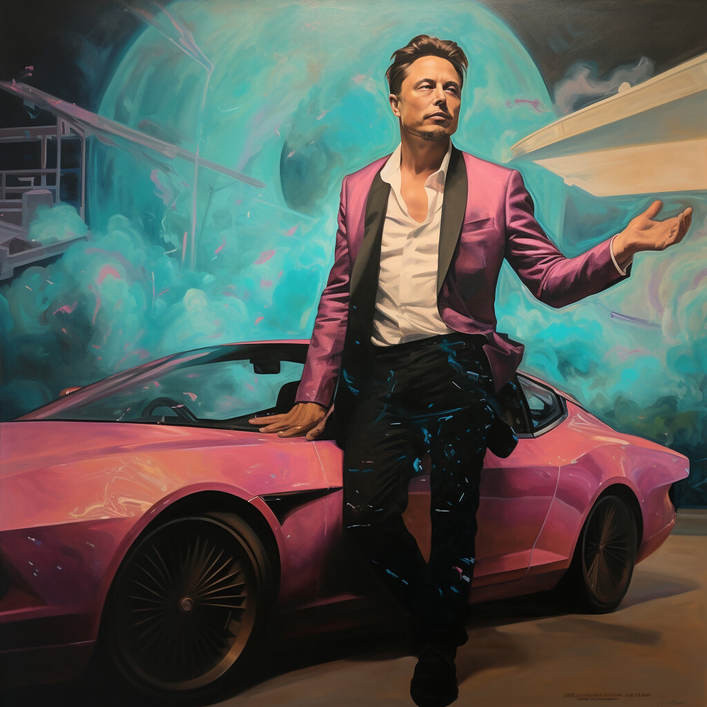 ArtStation - Elon Musk Miami Vice Style