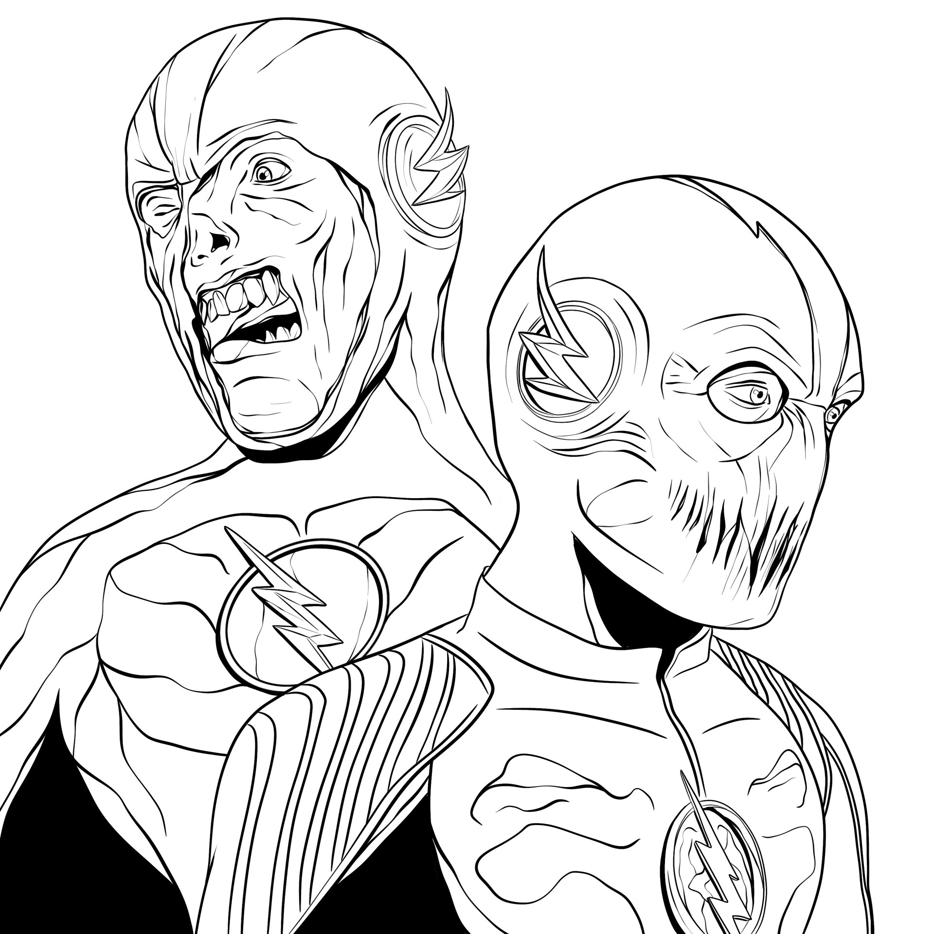 zoom flash coloring pages