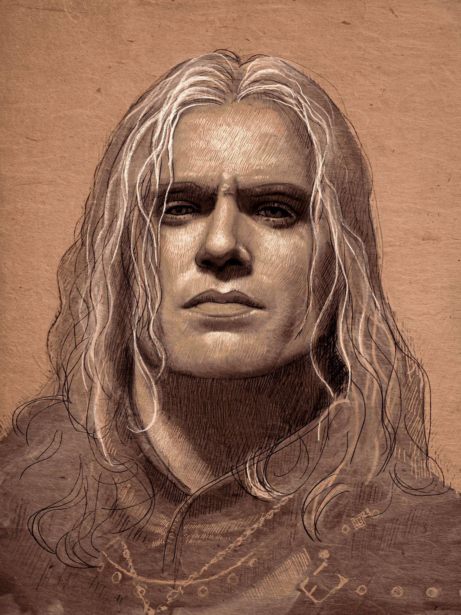 Artstation Geralt Of Rivia Drawing