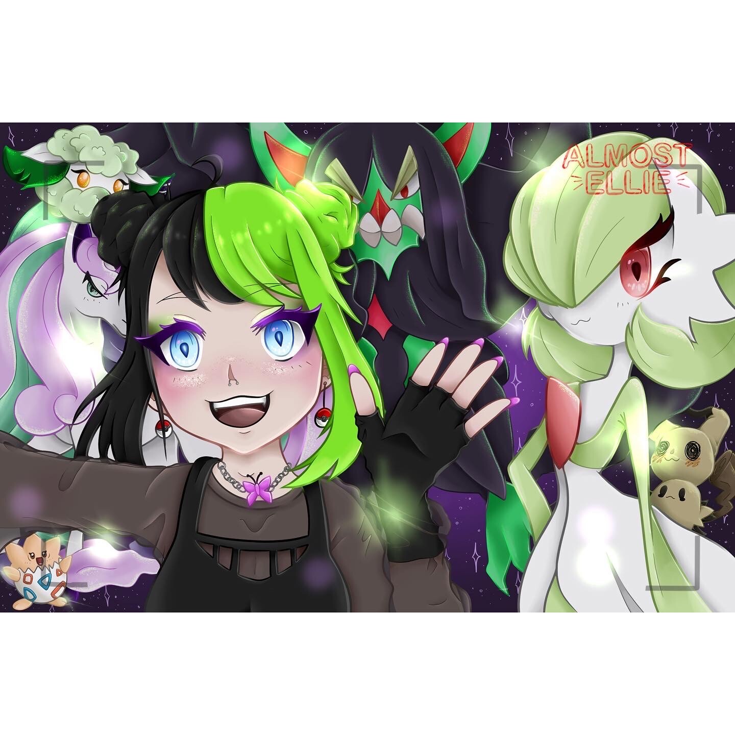 ArtStation - Pokémon team self portrait