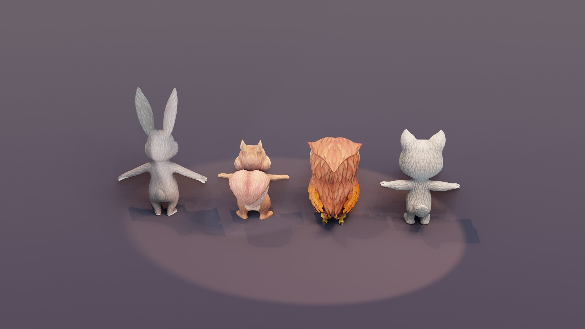 3D Disco - Animated Cartoon Animals 3D Models Pack #2